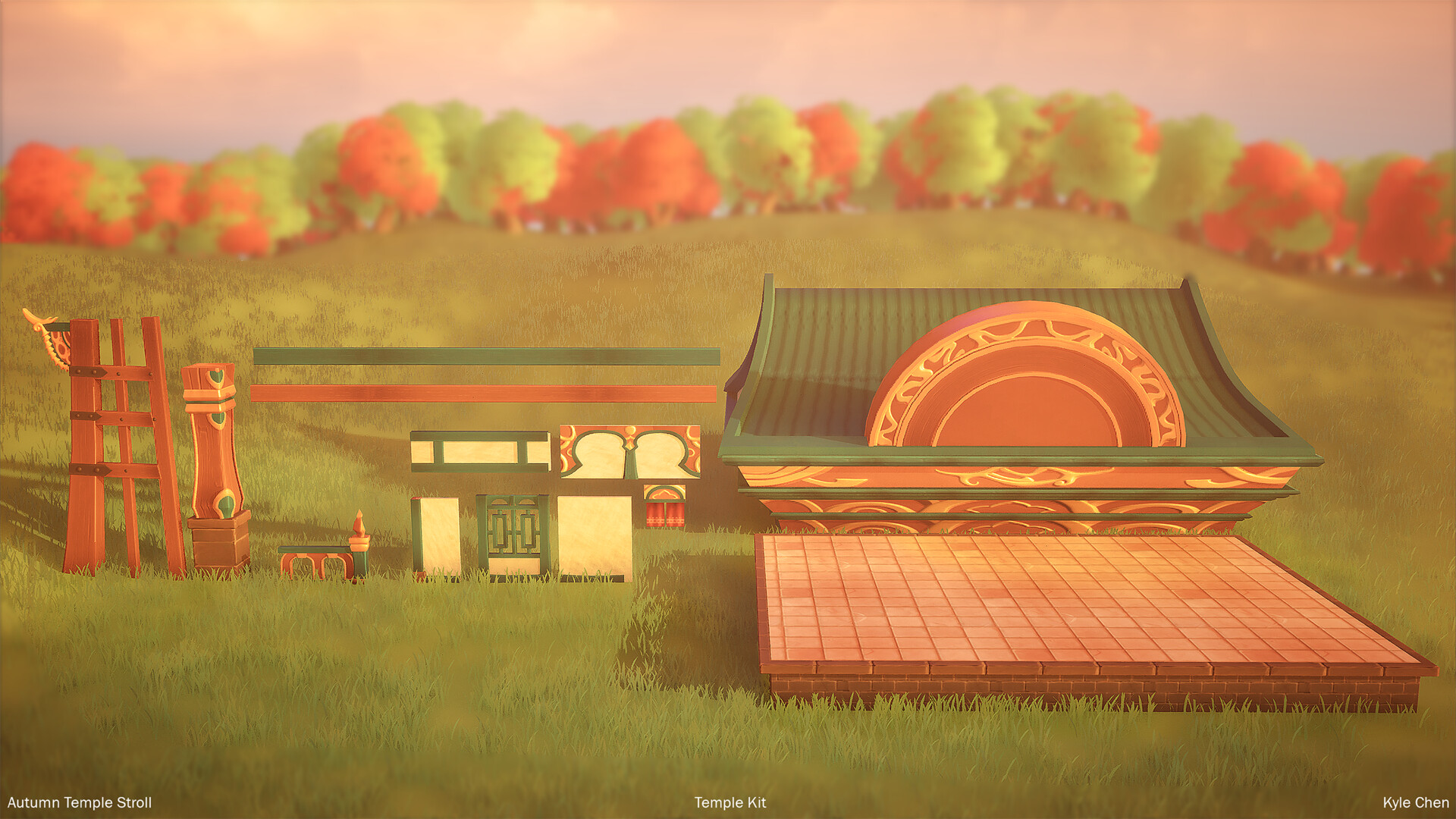 Kyle Chen - Autumn Temple Stroll