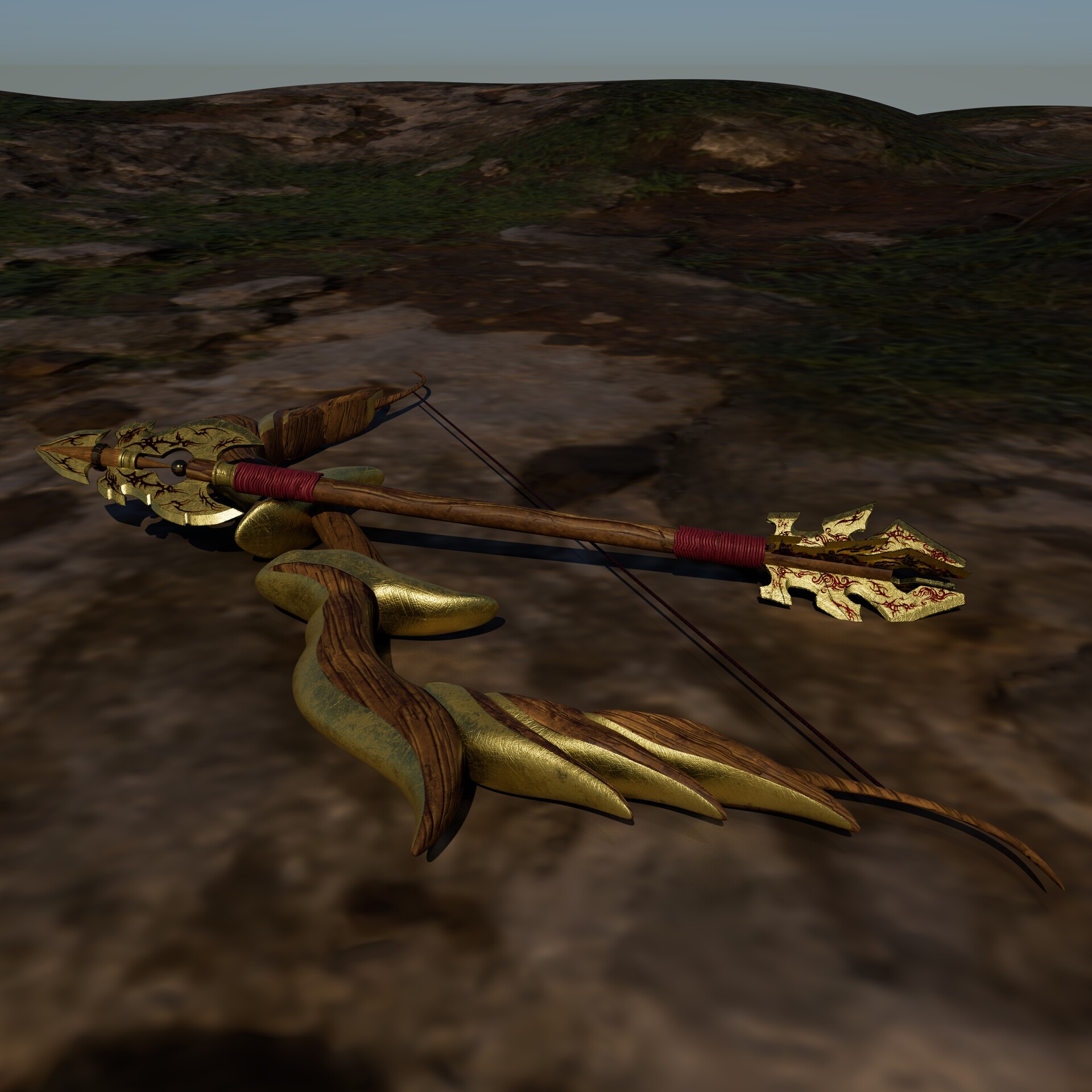 ArtStation - weapon modeling bow&arrow