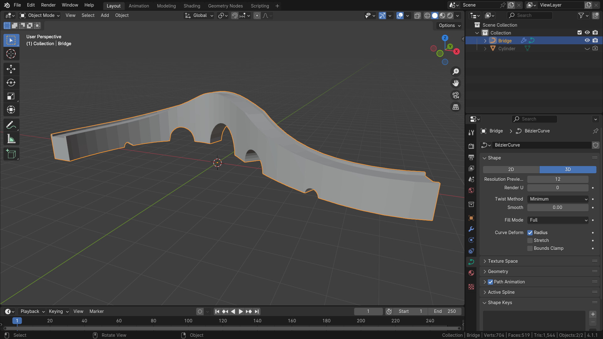 3D Tudor - Blender Geometry Nodes for Beginners – Procedural Bridge Generator