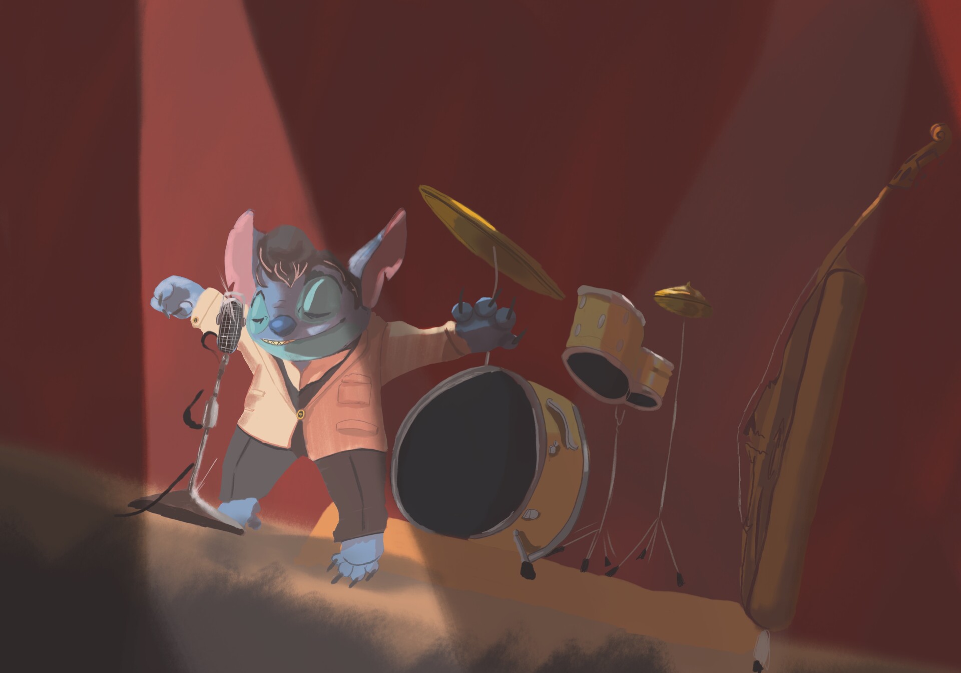 ArtStation - "The Blue-Eyed Crooner".