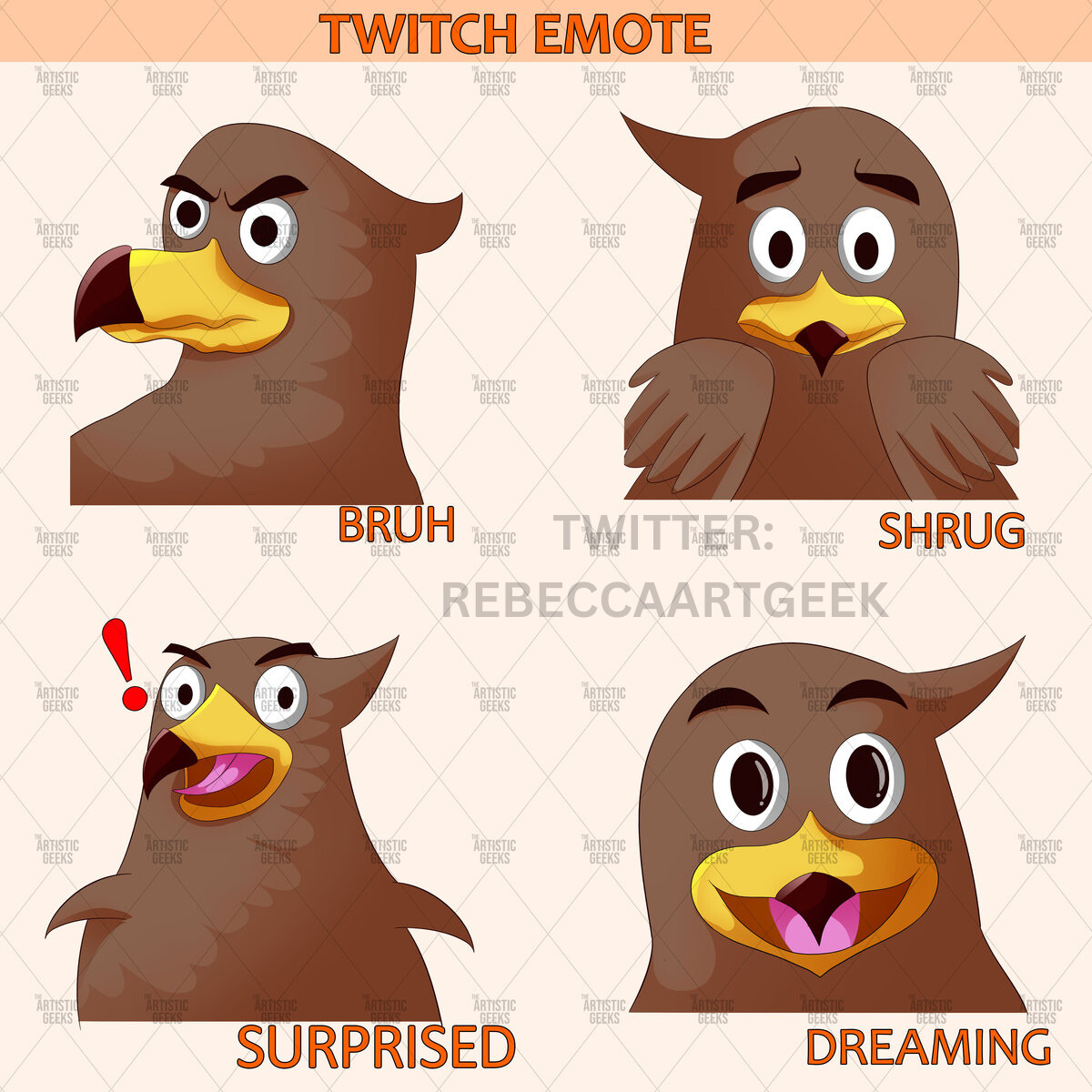 ArtStation - Eagle Twitch Emotes