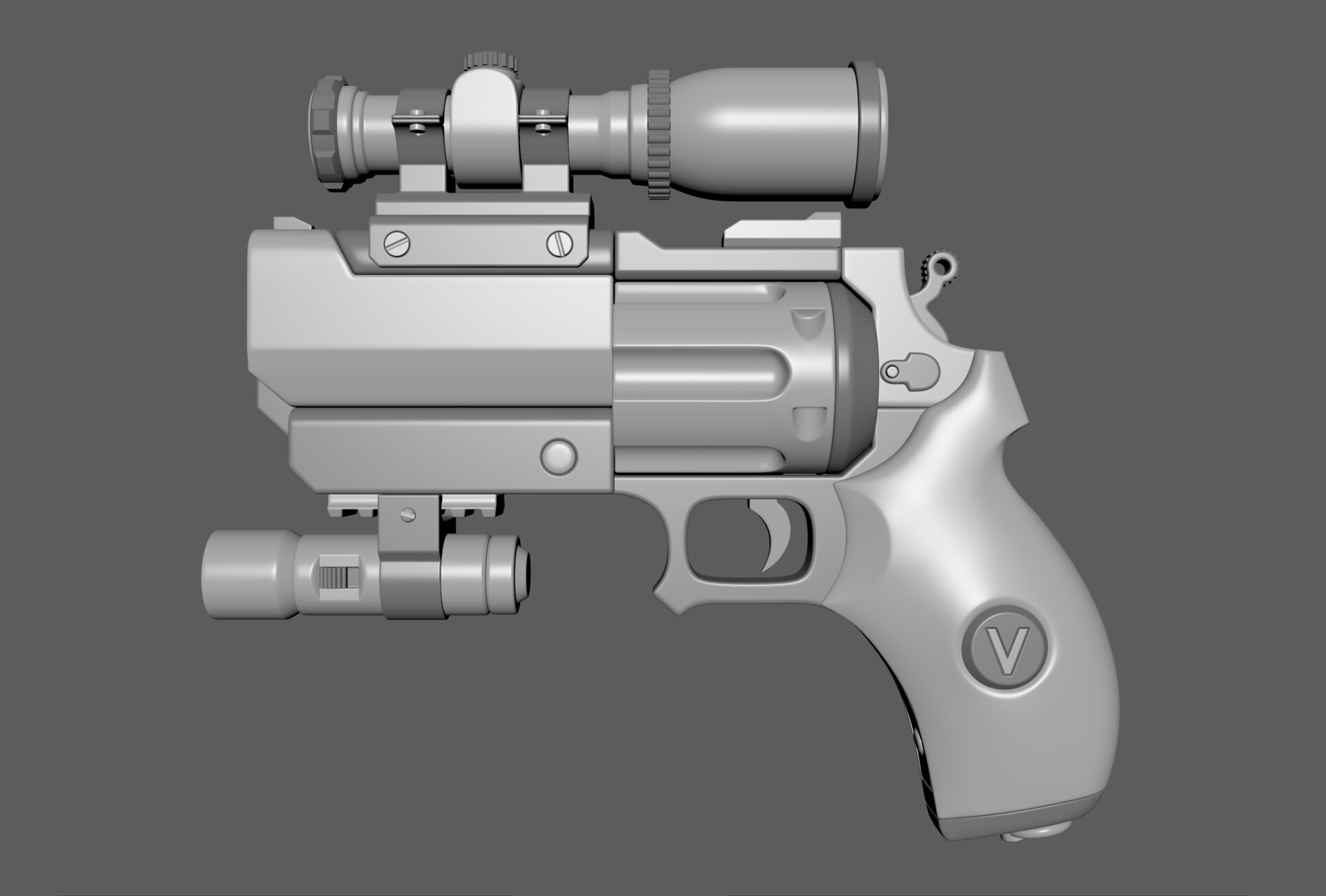 Sam Dee - High Poly Pistol