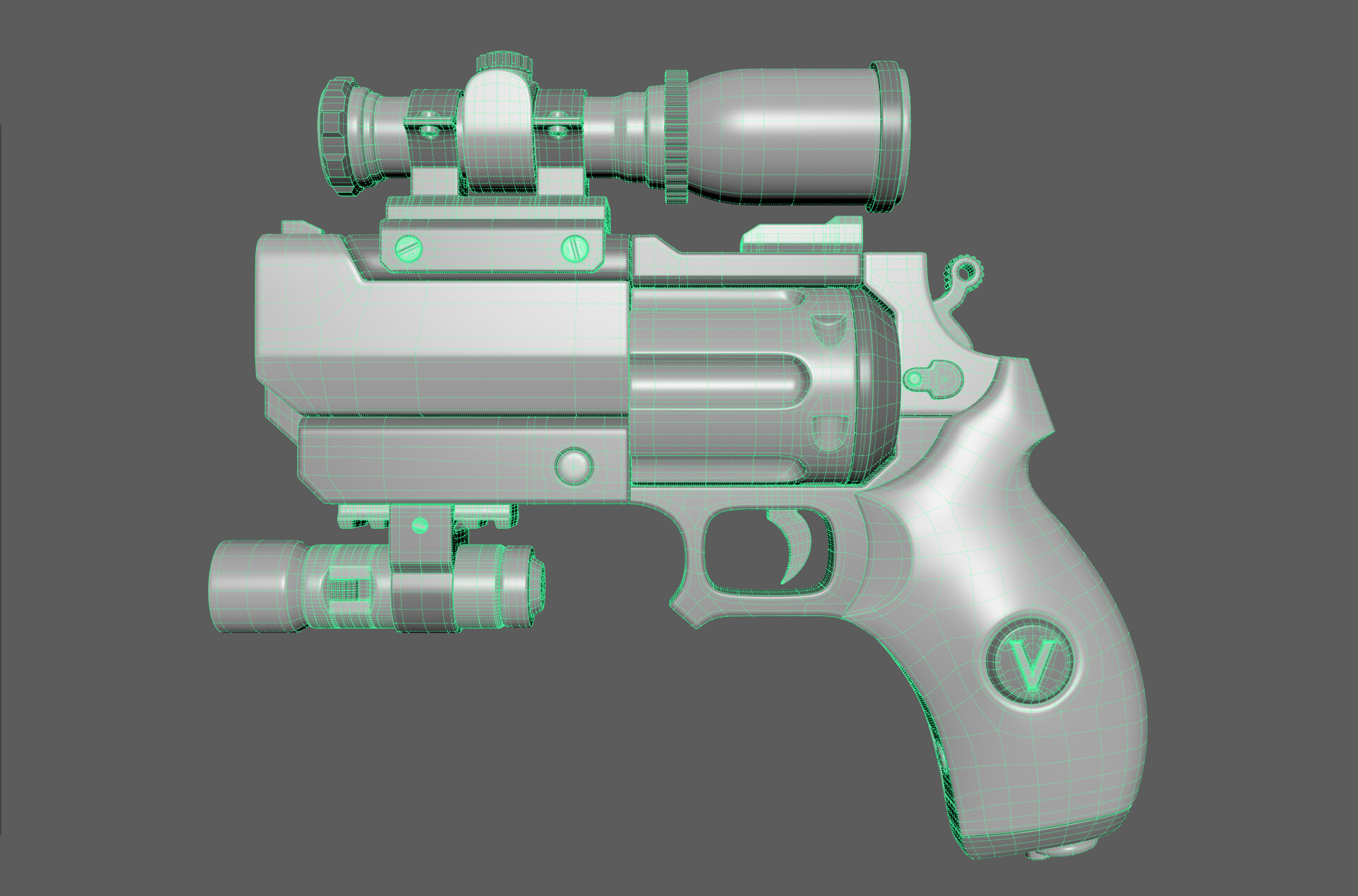 Sam Dee - High Poly Pistol