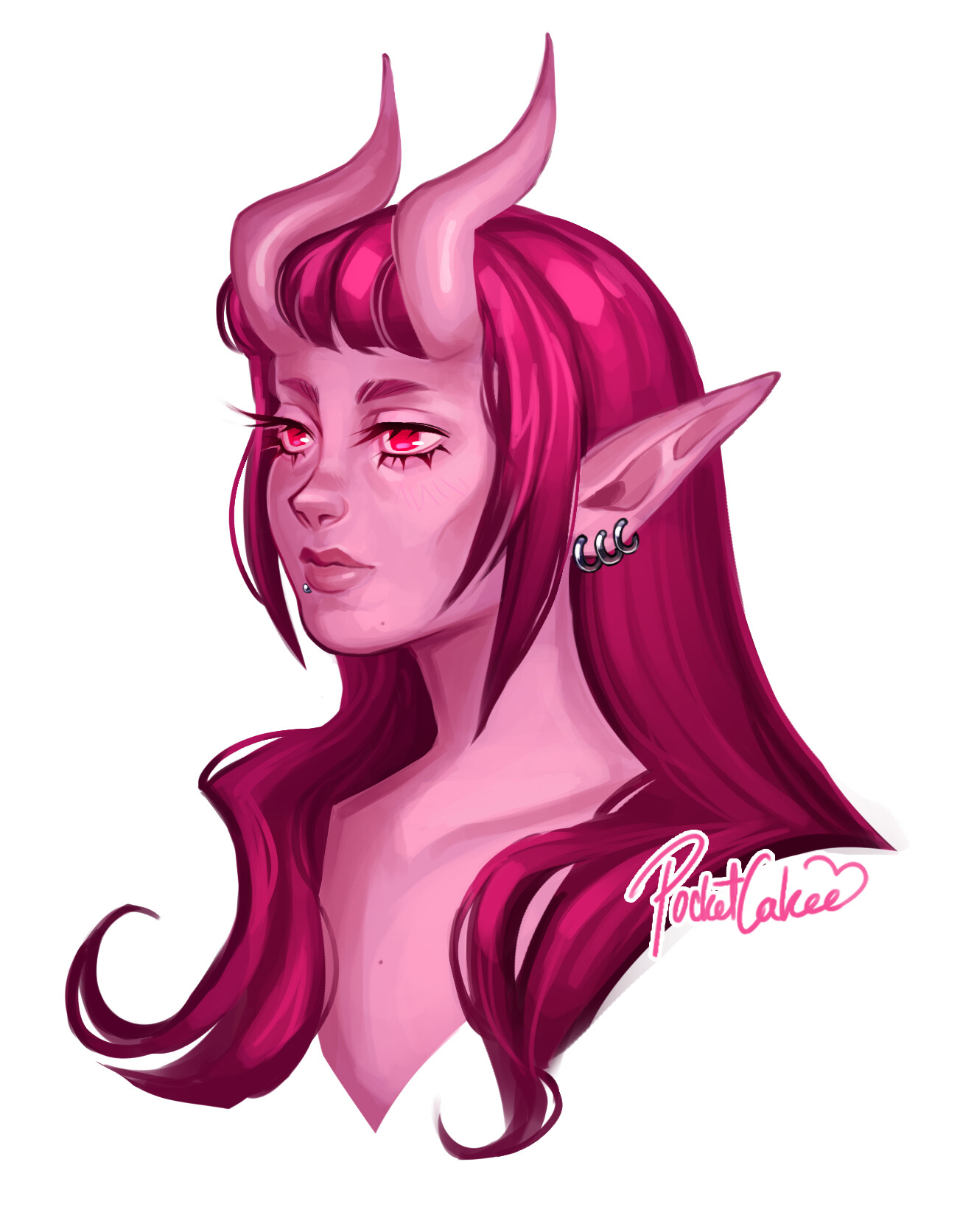 ArtStation - Succubus bust (oc)