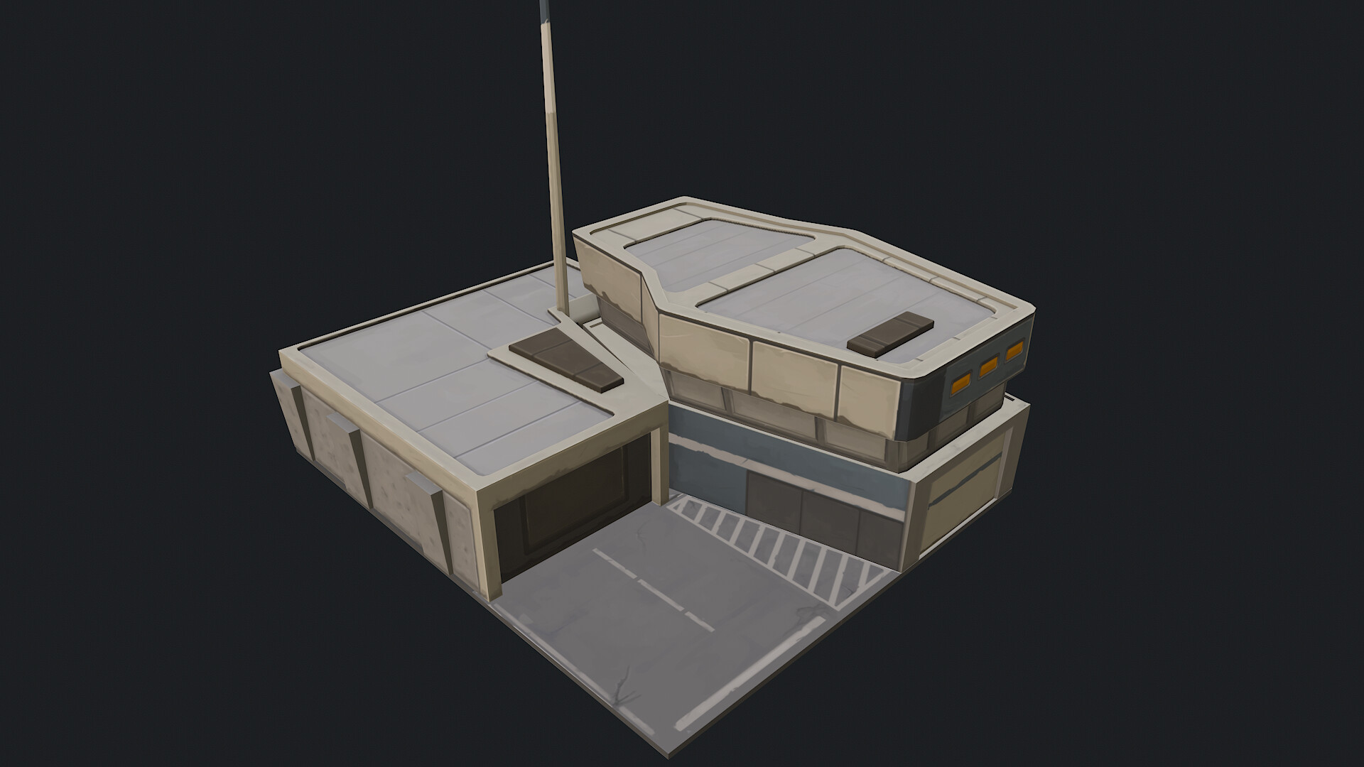 ArtStation - moon colony outpost