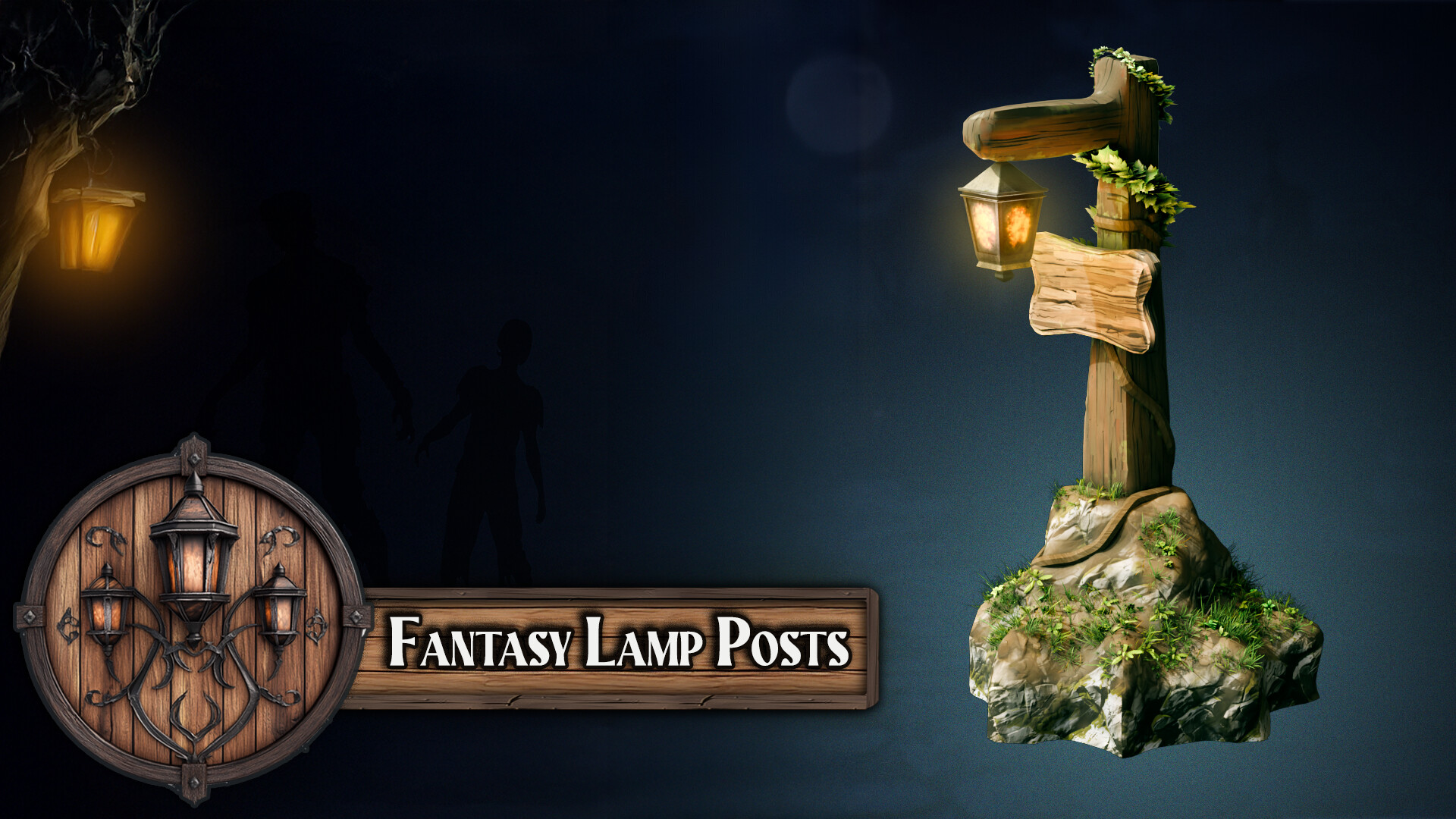 3D Tudor - Blender 20 Massive Fantasy Lamps & Lamp Posts Asset Pack