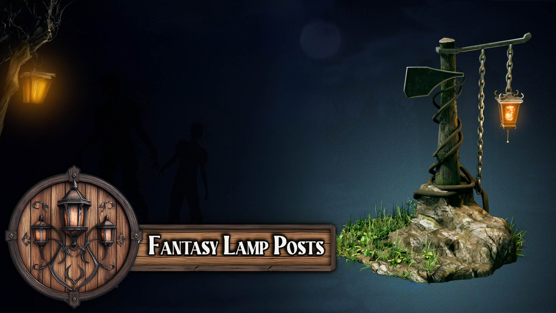 3D Tudor - Blender 20 Massive Fantasy Lamps & Lamp Posts Asset Pack