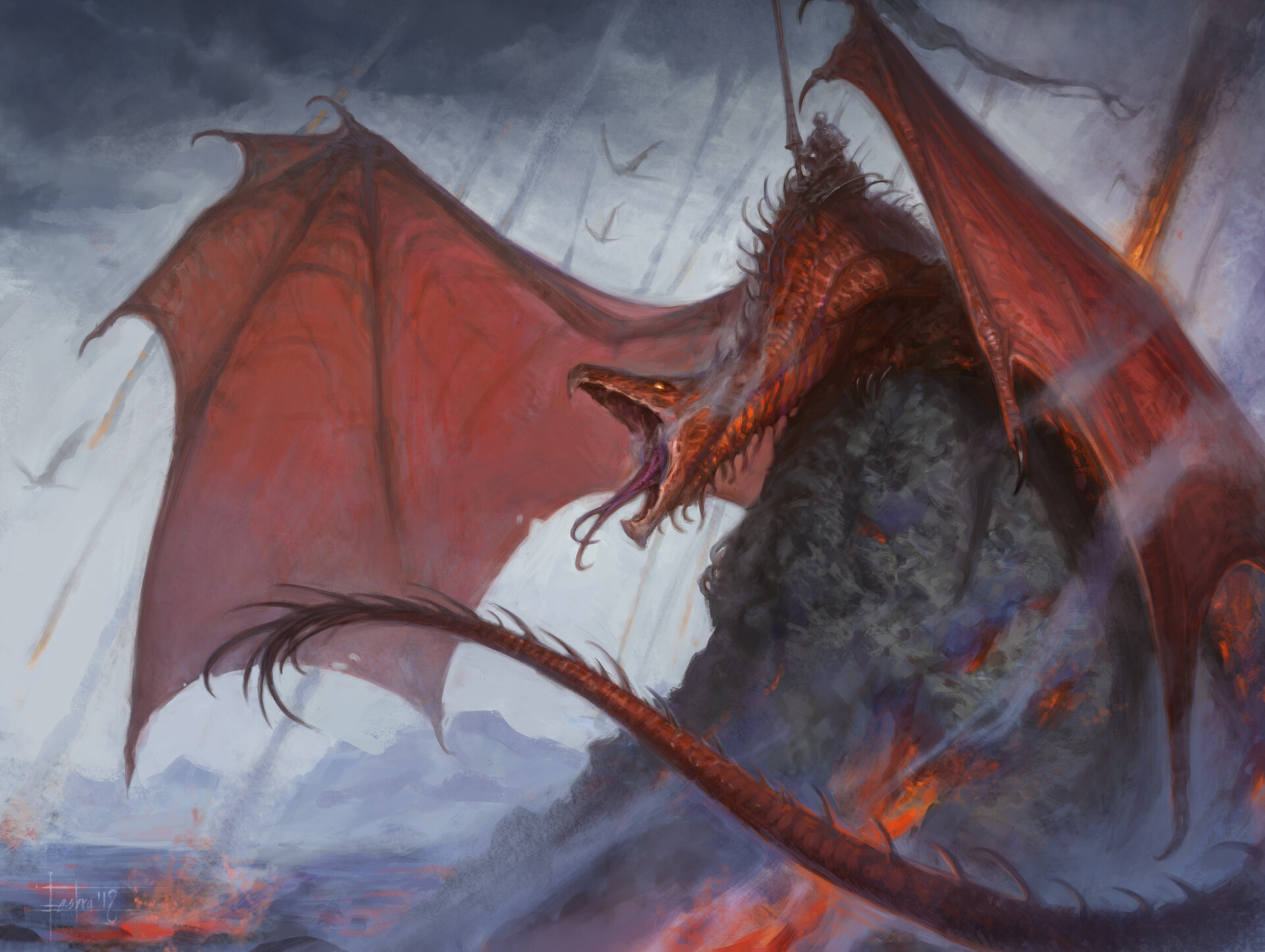 ArtStation - Red Dragon Rider