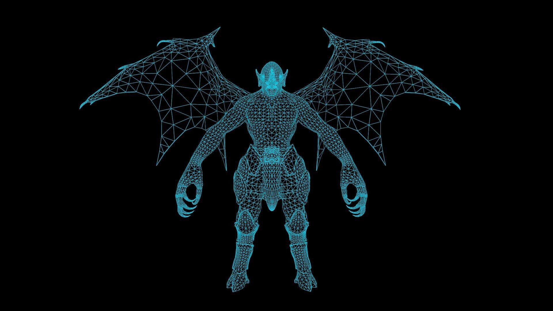 ArtStation - DEMON WIREFRAME WORK