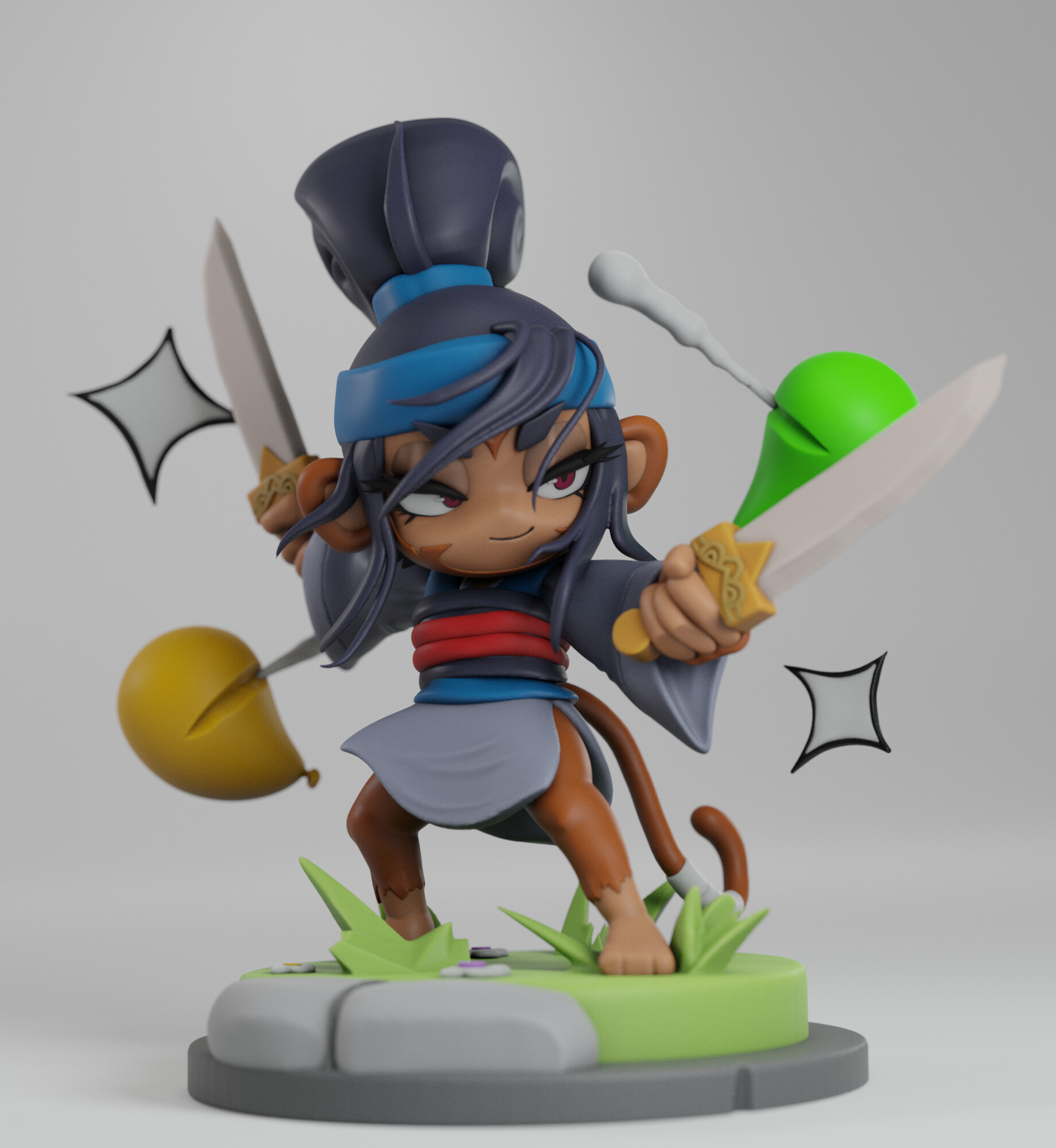 ArtStation - sauda from bloons tower defense 6 fansculpt