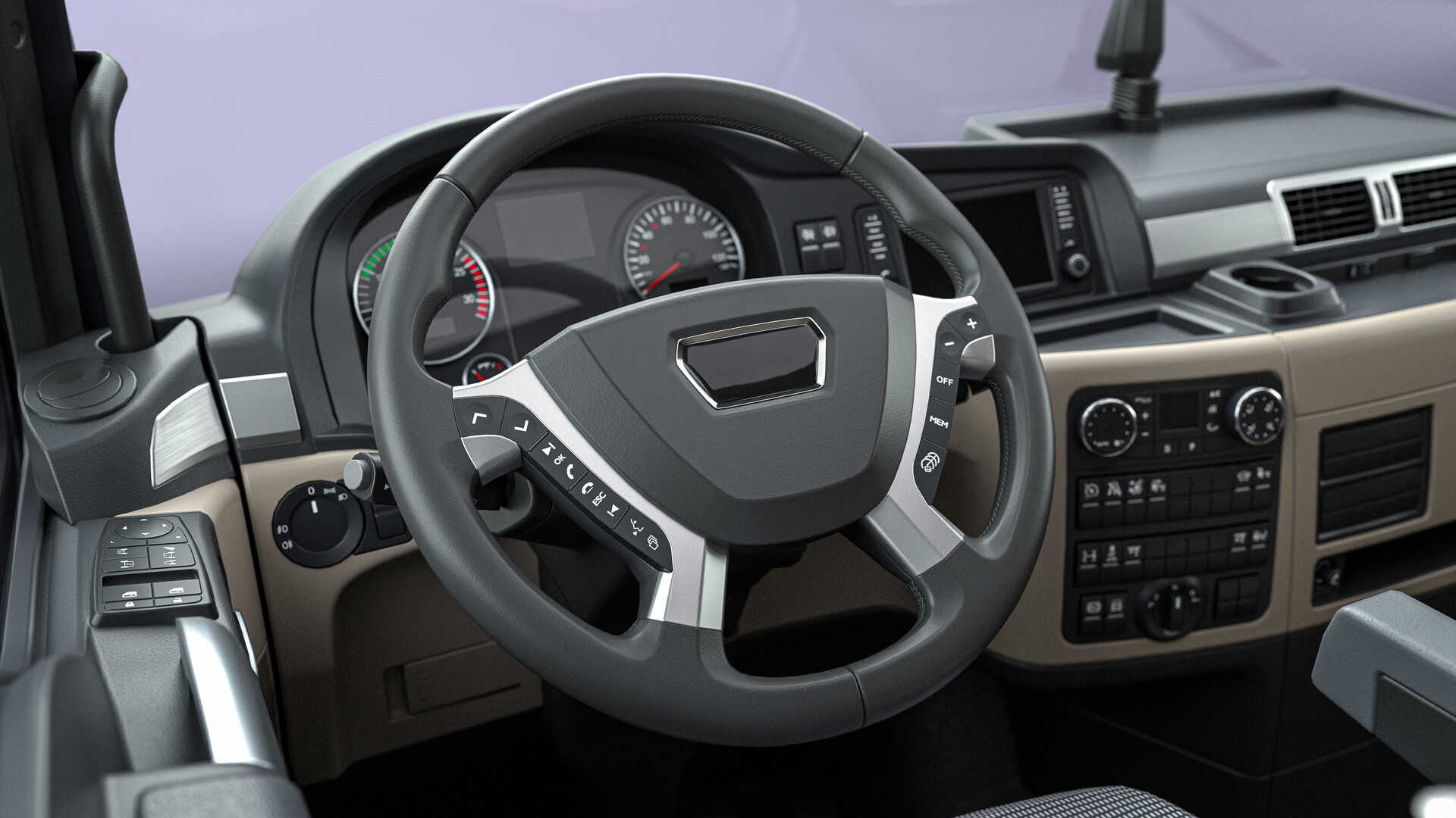 man lorry interior