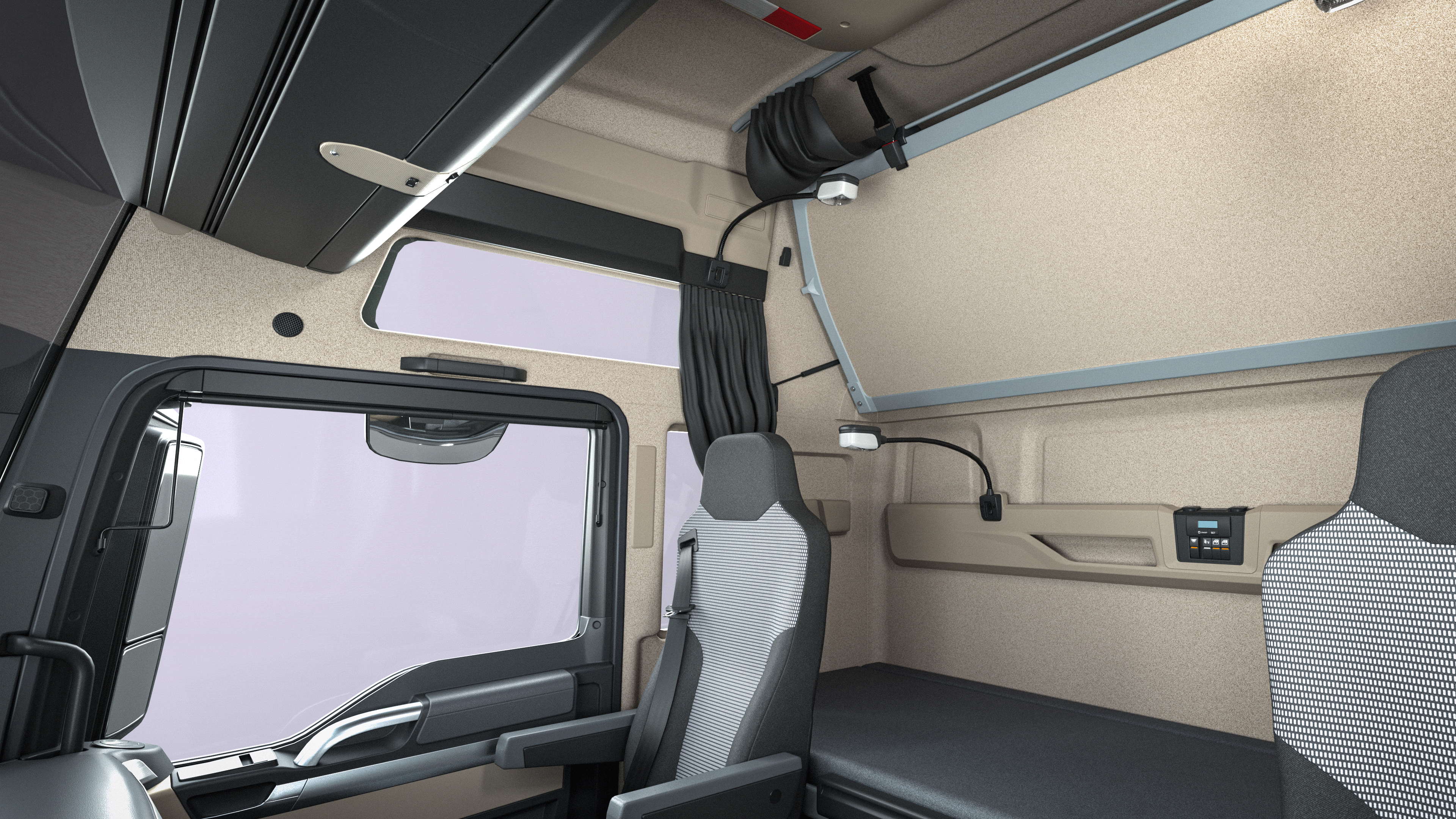 man lorry interior