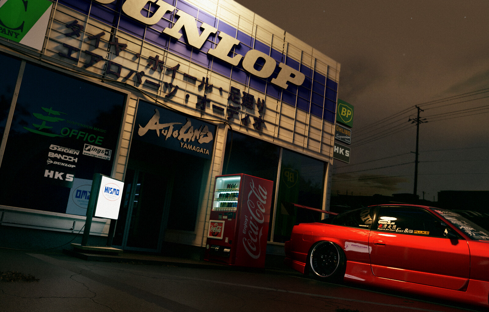 ArtStation - Old Japanese AutoLand Yamagata Tuning Shop