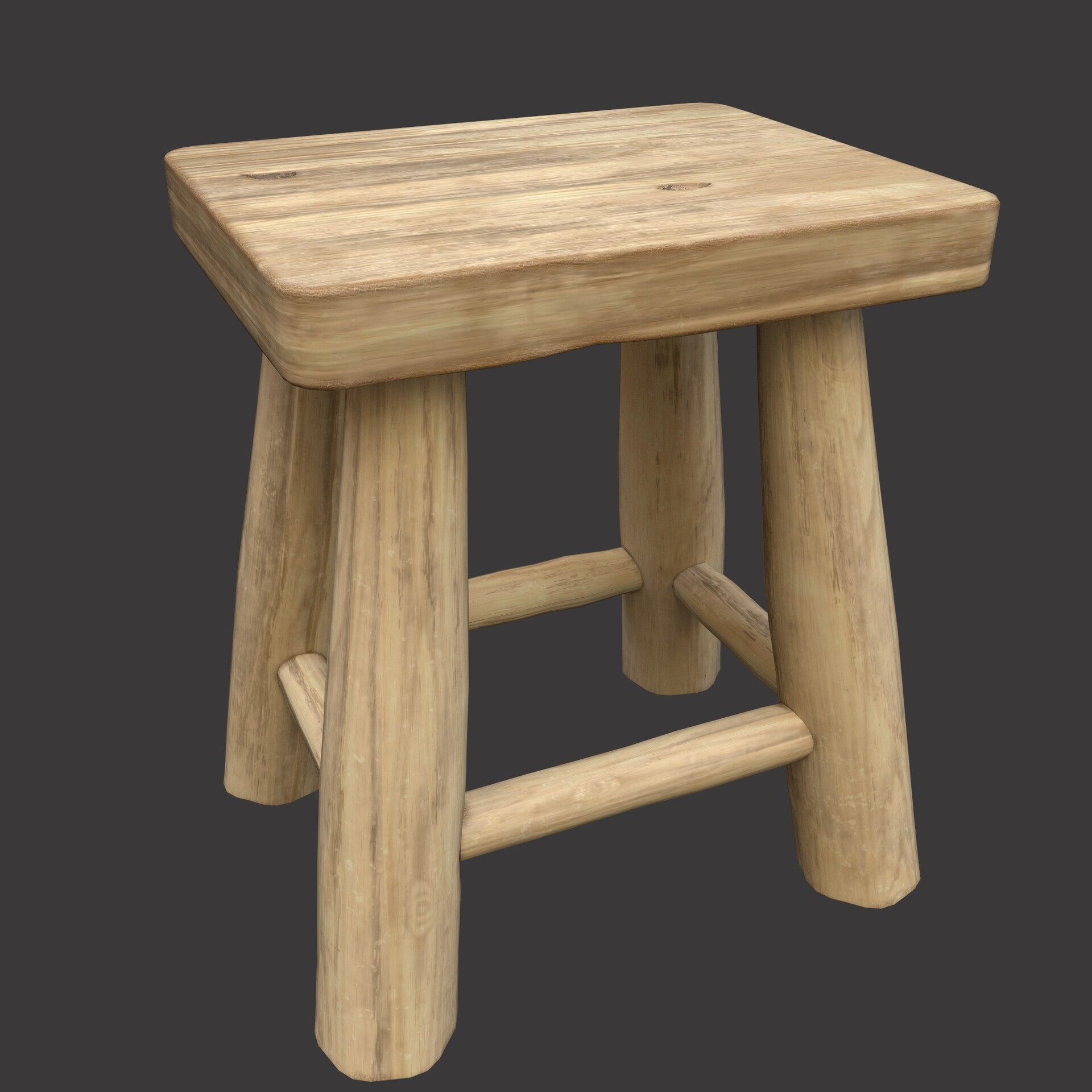 ArtStation - Wooden Stool