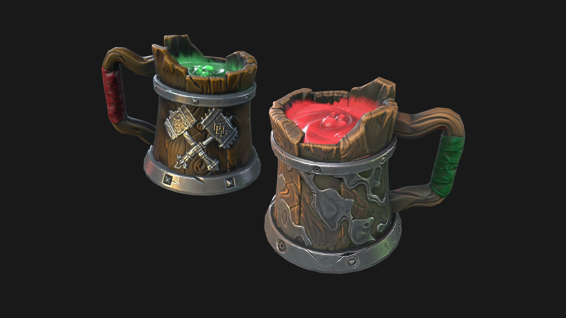 ArtStation - Stylized Mugs (Game Ready Asset)