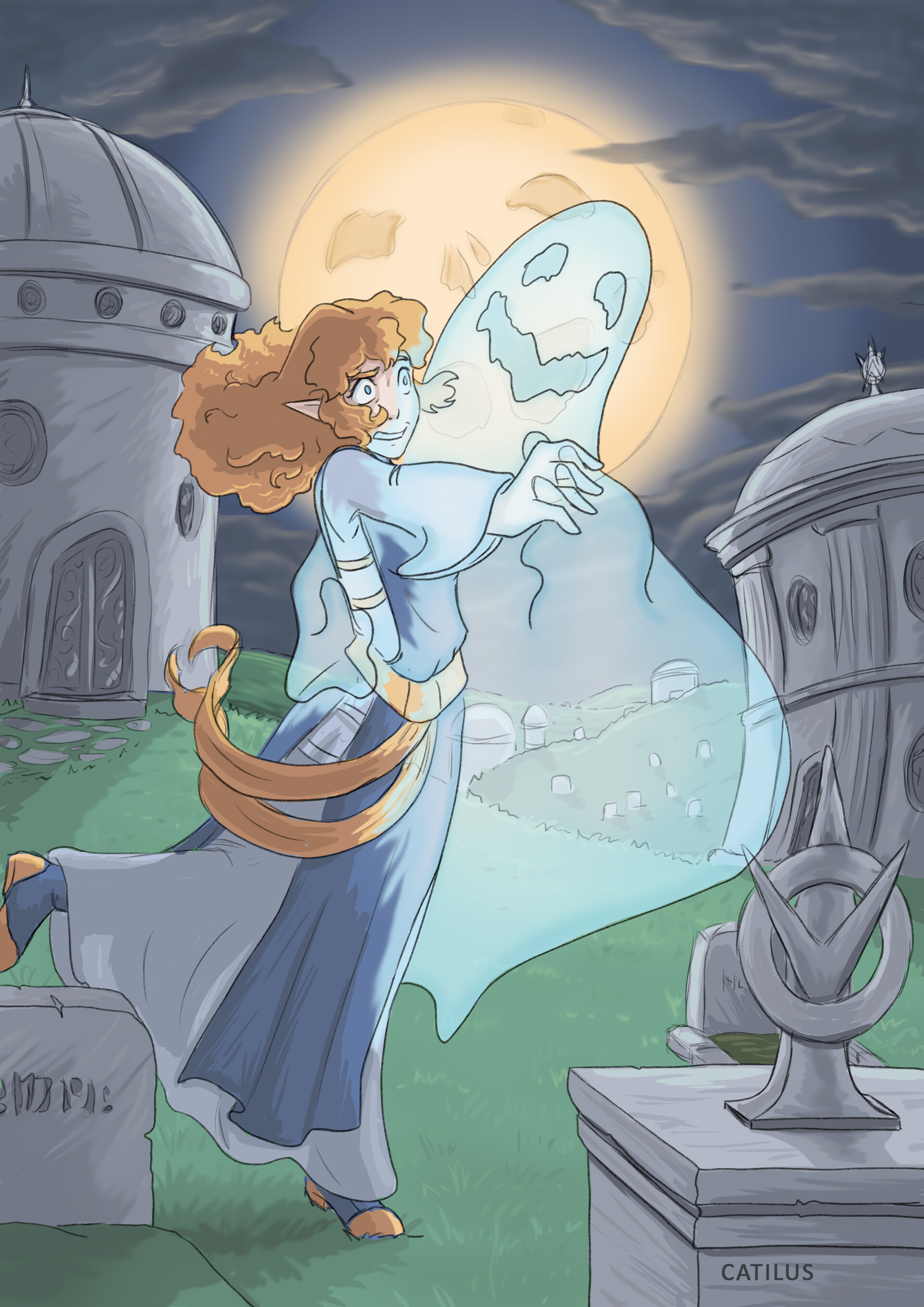 ArtStation - SPOOKIFIED: Lucifae Carver, Half-Elf Antipriestess of ...