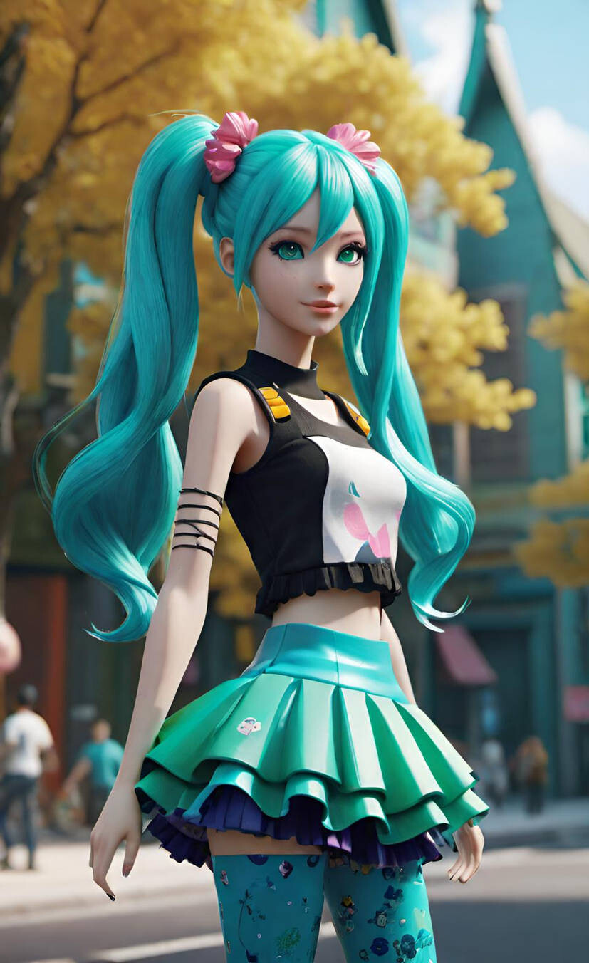ArtStation - Hatsune Miku in Layered Skirt