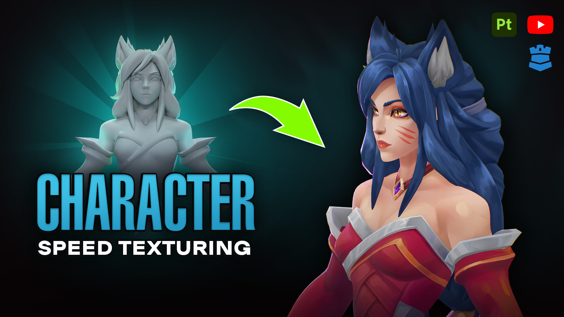 Vsquad studio - AHRI TEXTURING IN SUBSTANCE PAINTER (ARCANE) — Speed Texturing