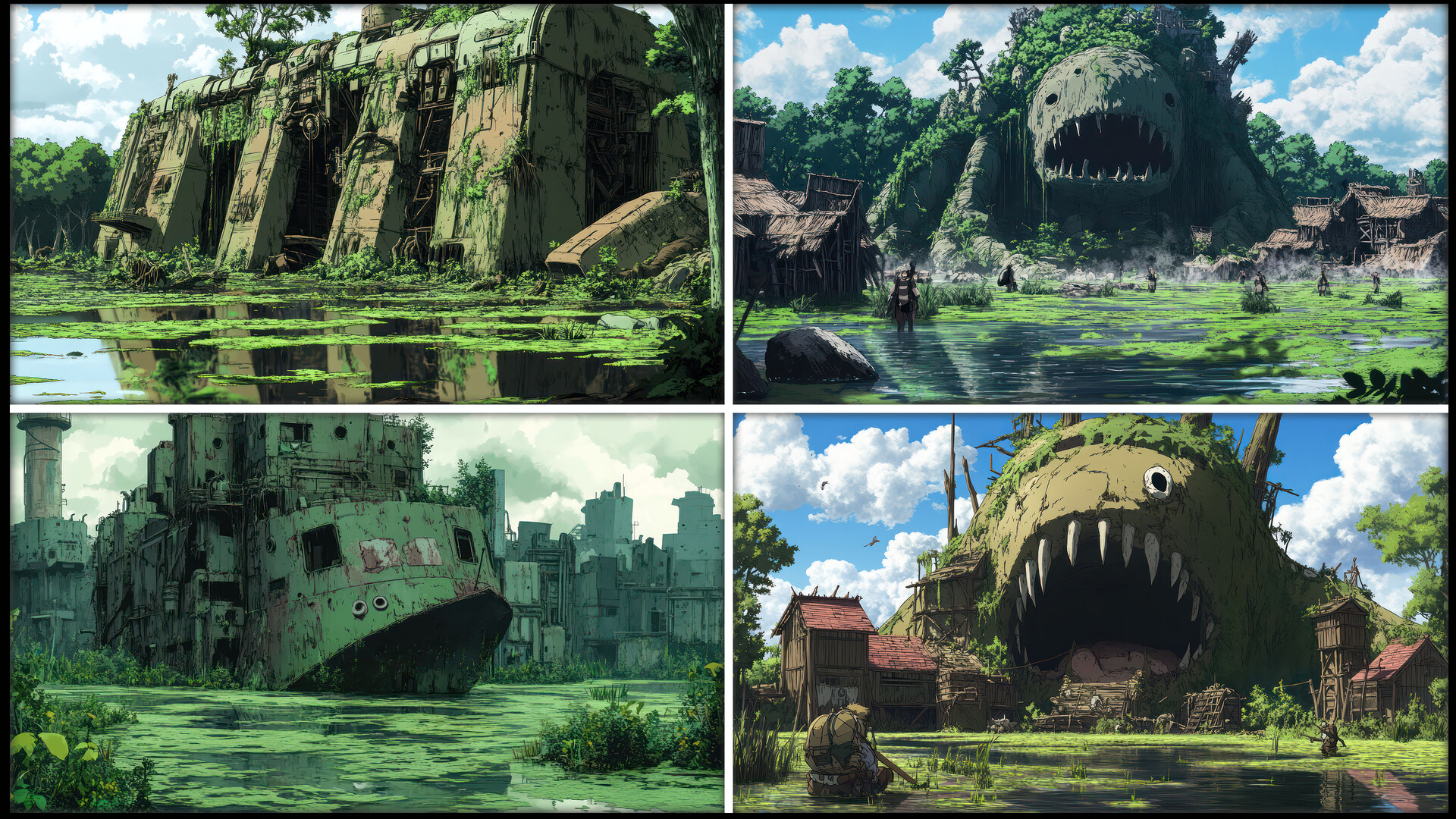 Ferial Concept - 🔹240 Swamp Fortress - Anime Concept Reference Image ...