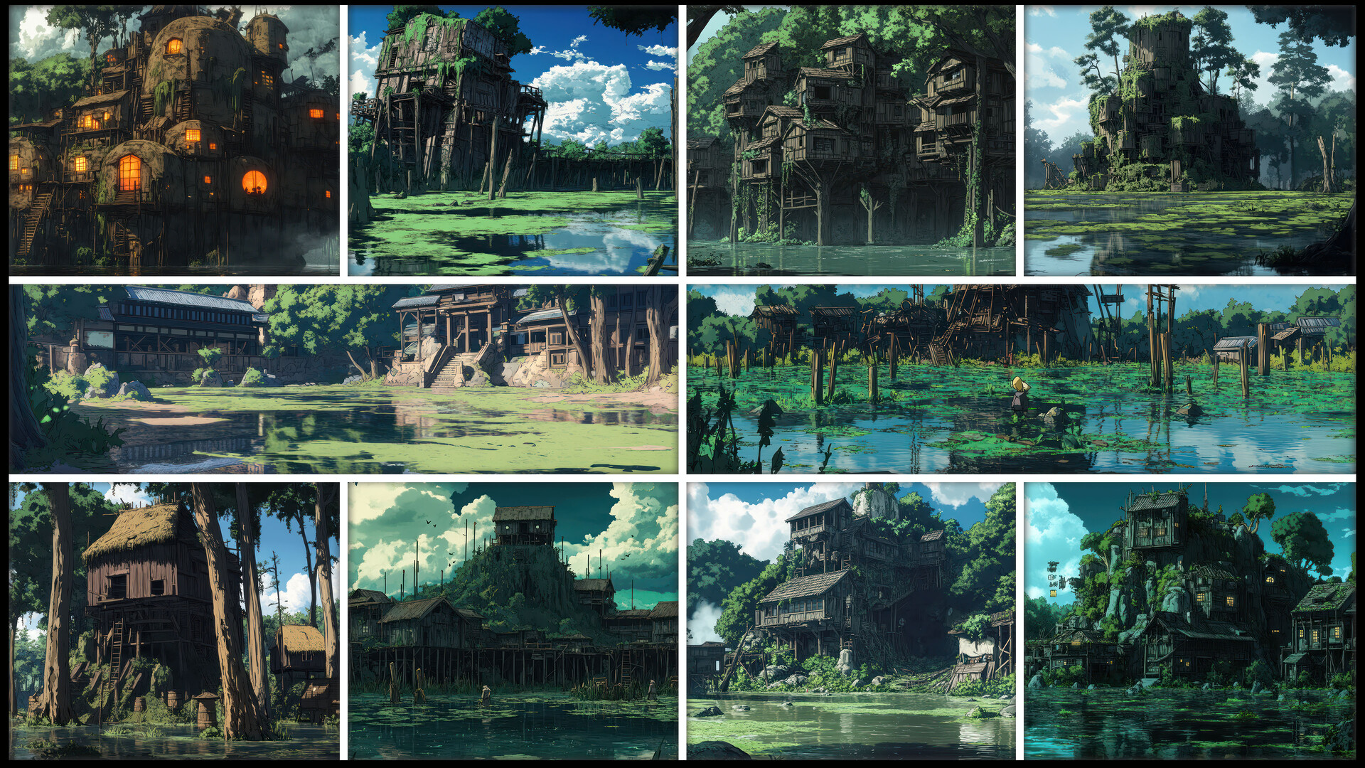 Ferial Concept - 🔹240 Swamp Fortress - Anime Concept Reference Image ...