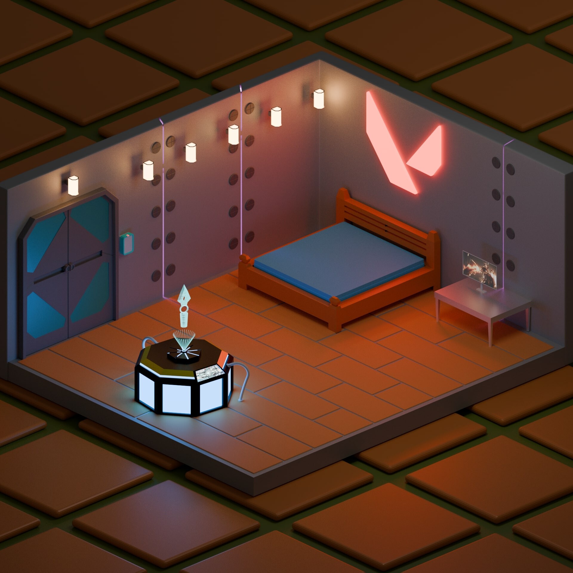 ArtStation - Low Poly Room (Cycles Rendering)