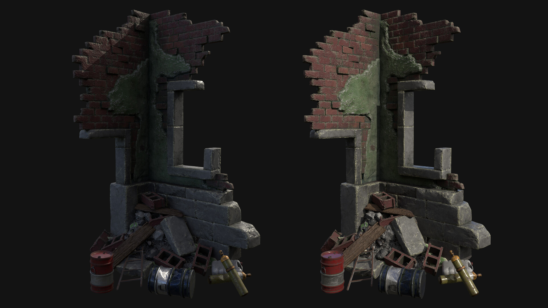 ArtStation - Broken wall