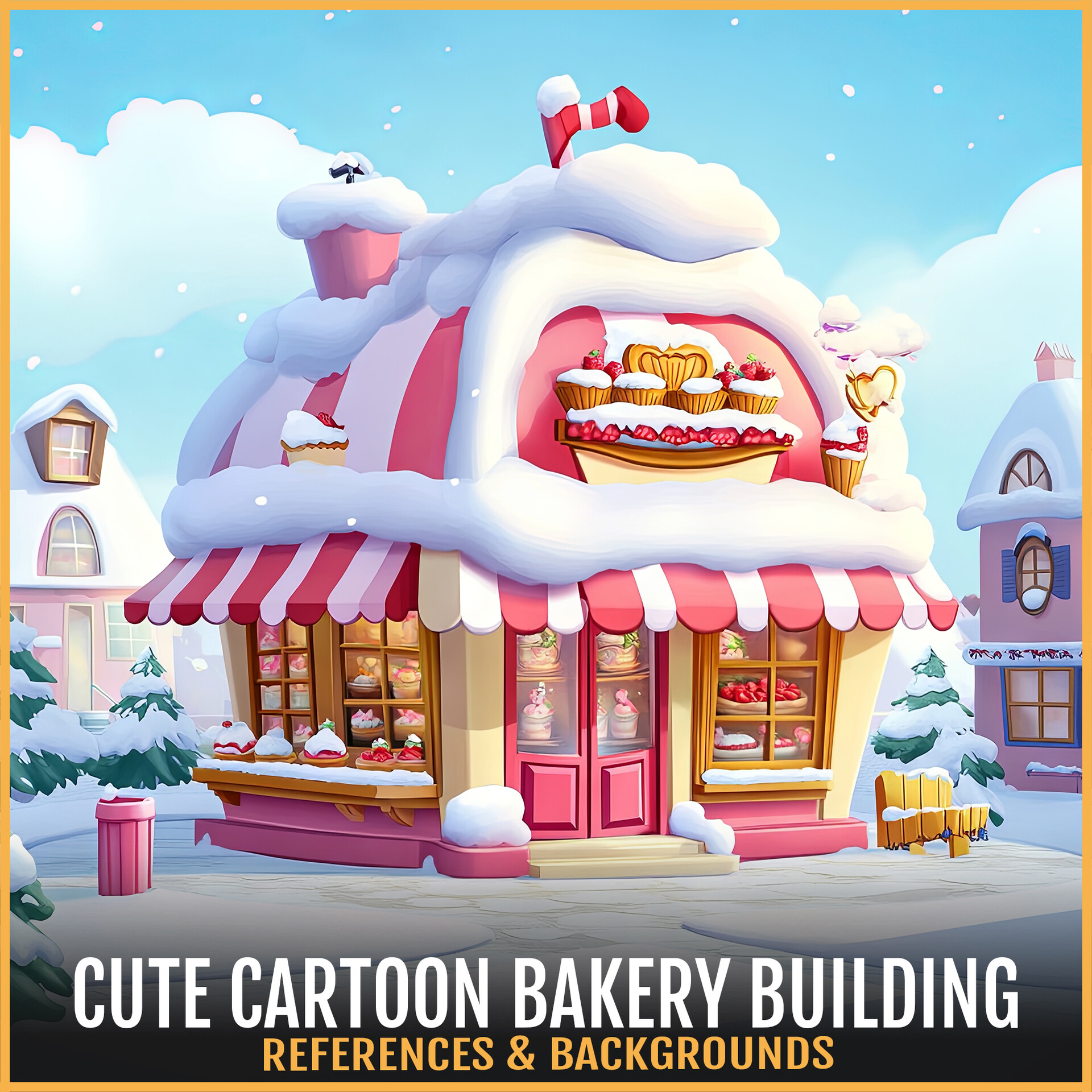 ArtStation - 505 cute cartoon bakery building