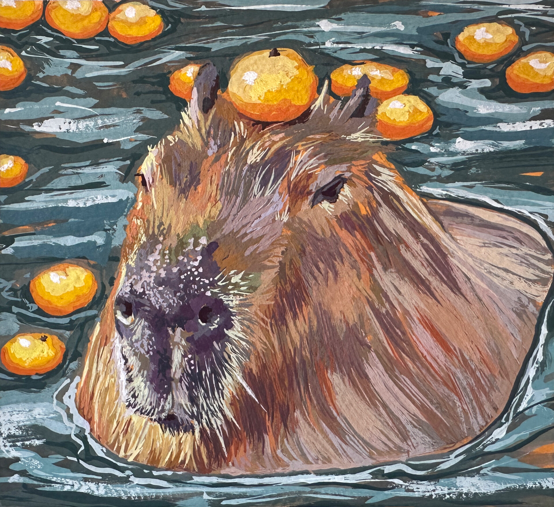 ArtStation - Bathing Capybara