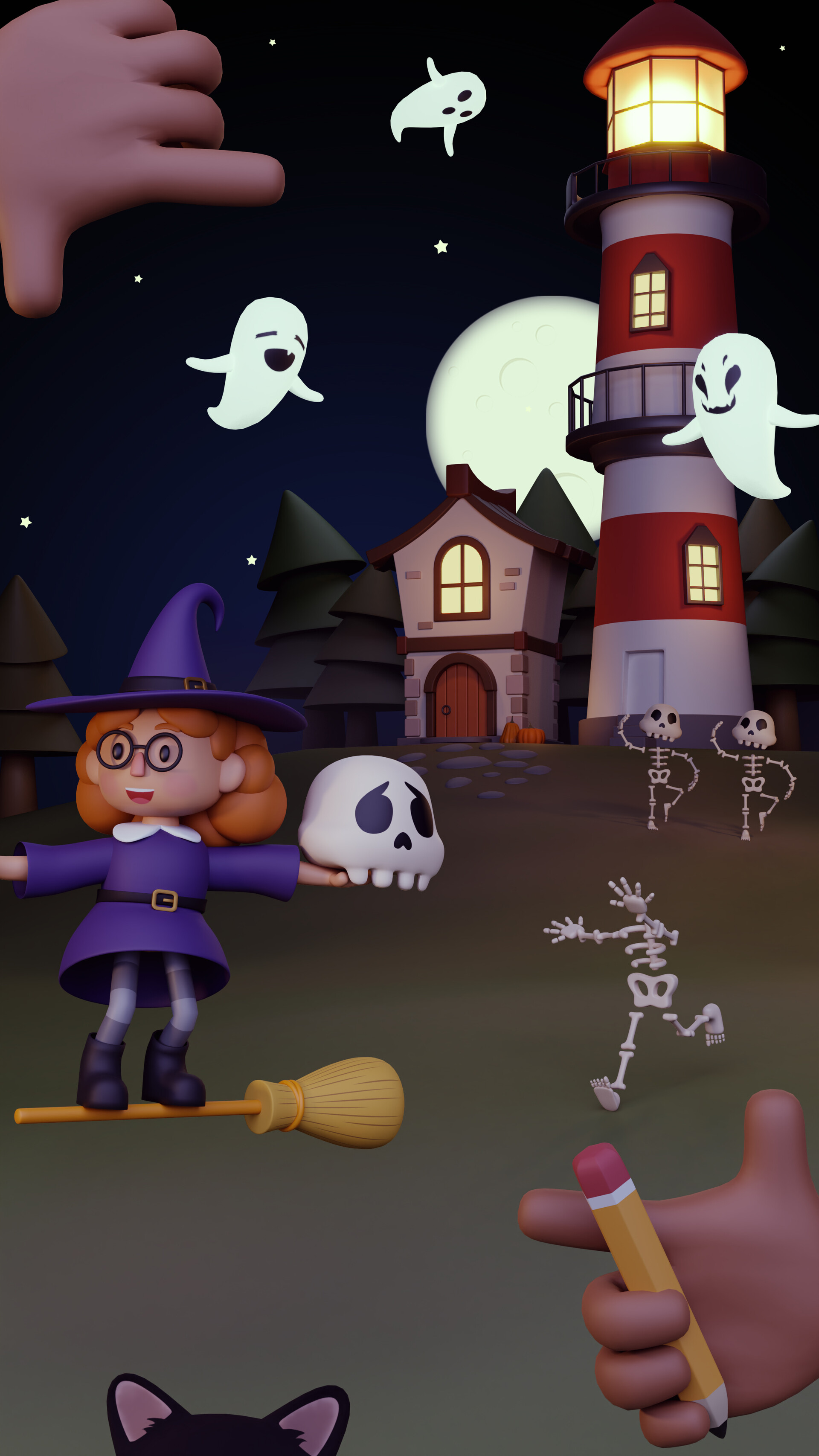 ArtStation - Halloween Scene