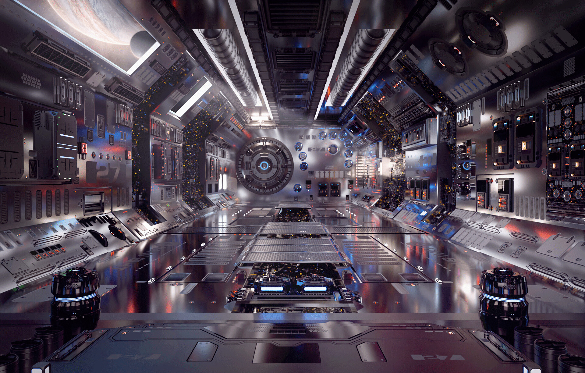 ArtStation - Spaceship Room Concept Art