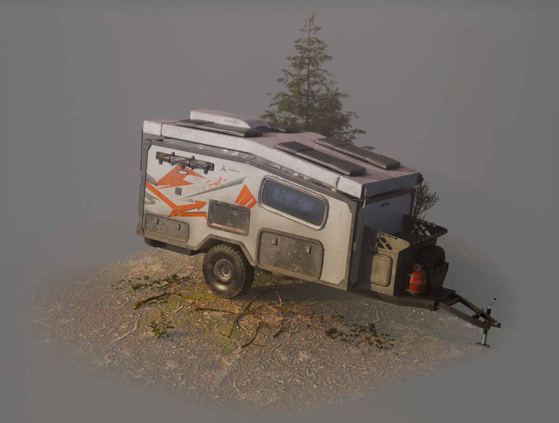 ArtStation - Hard Surface Camper SubD&Game Asset Workflow