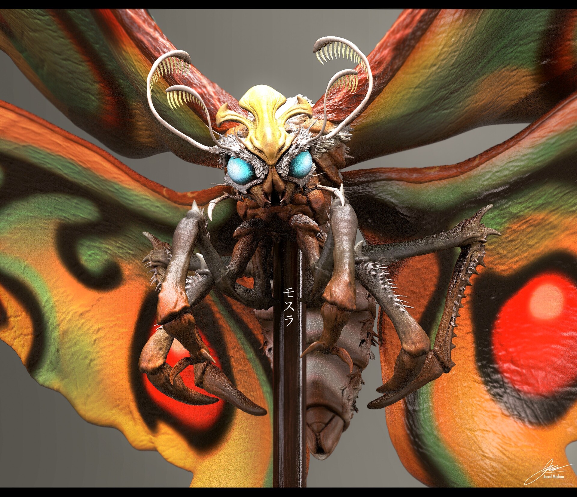 ArtStation - Feudal Japan Mothra Design Sculpt