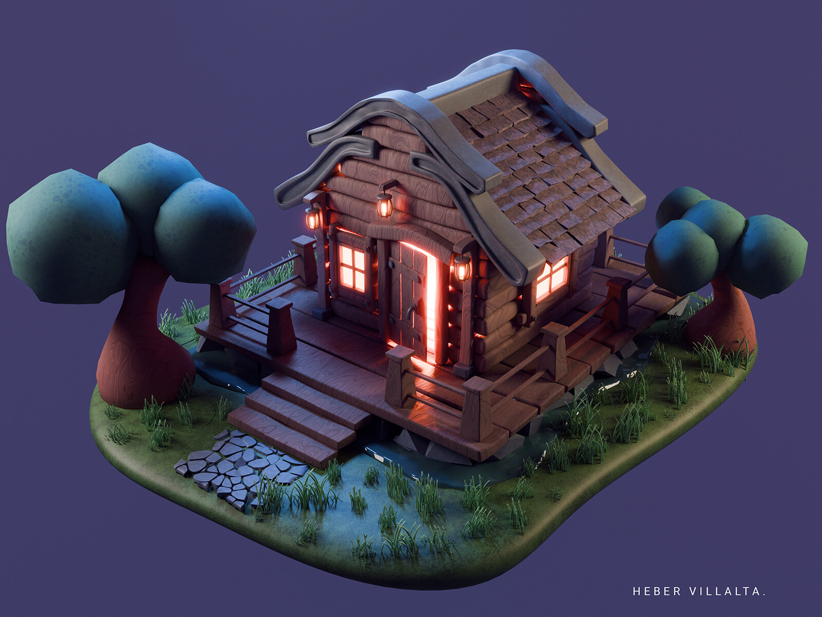 ArtStation - Night Cabin