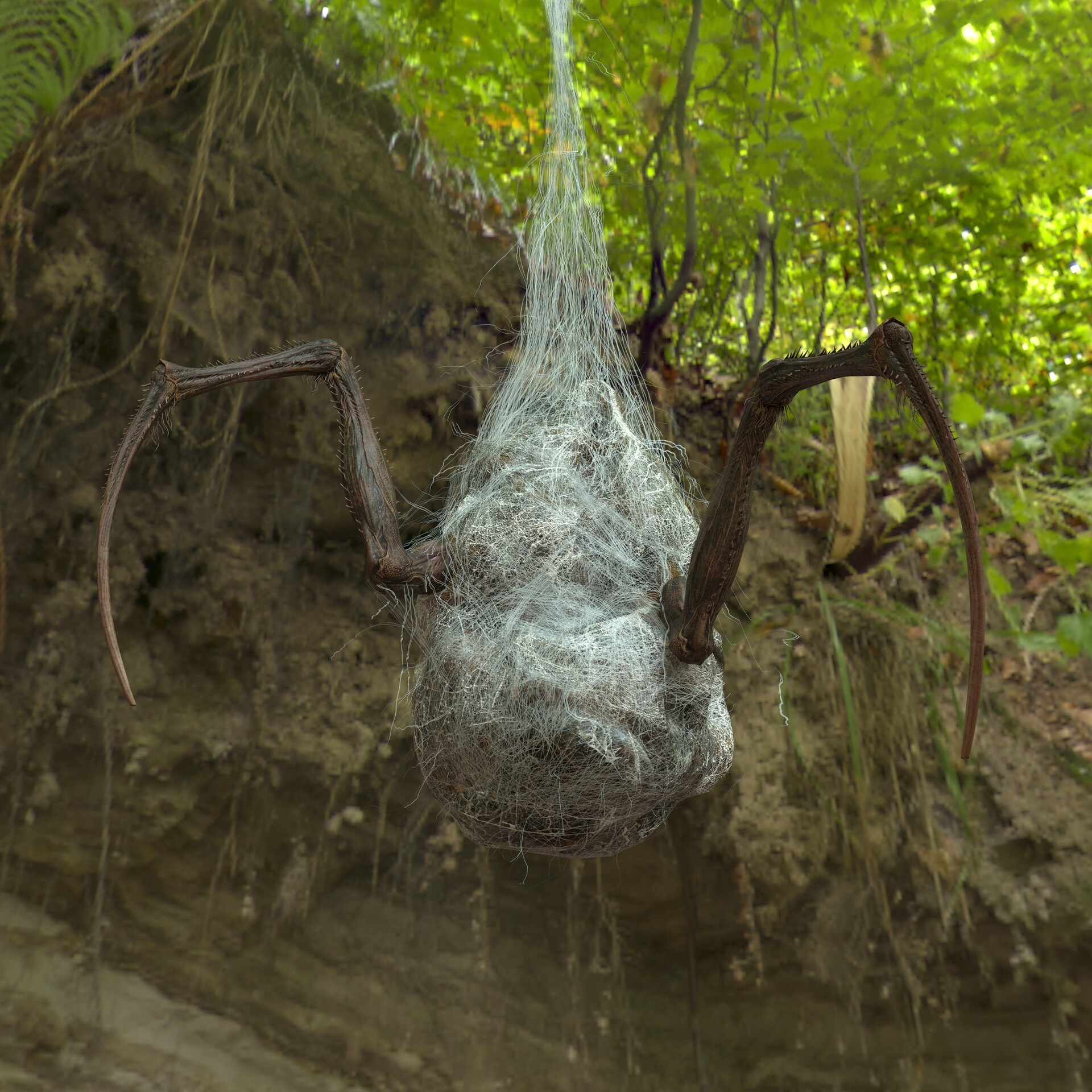 huan gugu - wukong Character Modeling_蜘蛛