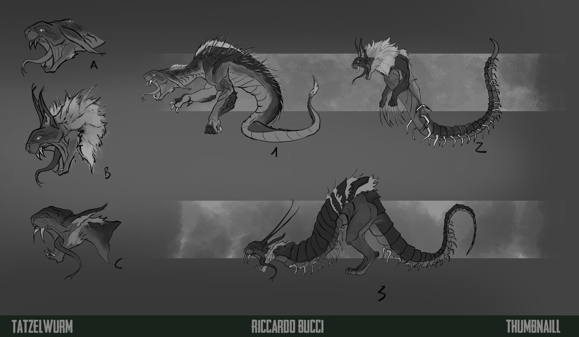 Riccardo Bucci - Tatzelwurm - Concept Art Redesign