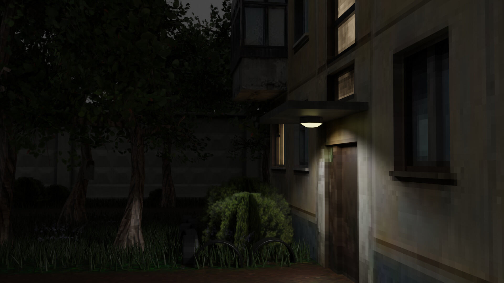 ArtStation - post-soviet courtyard