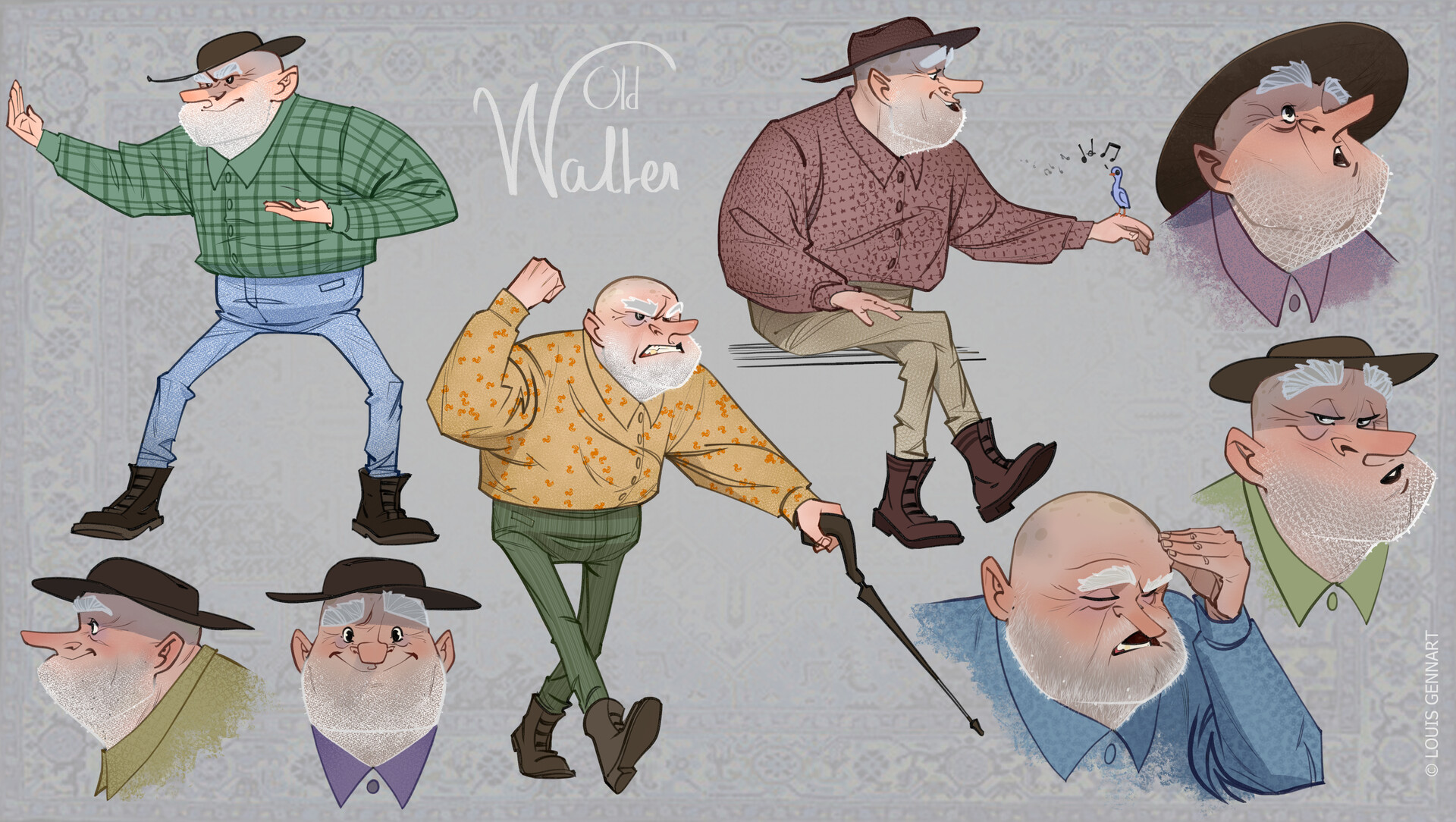 ArtStation - Old Walter poses