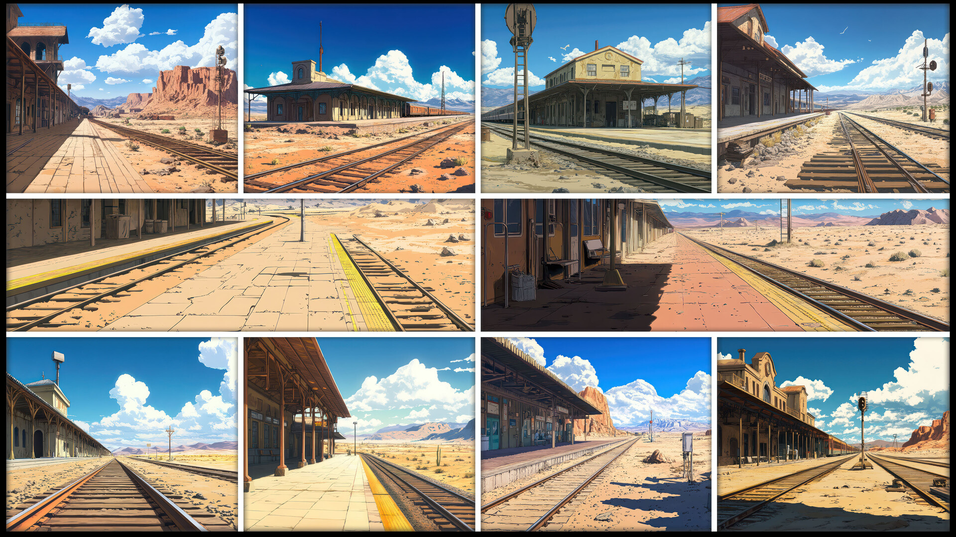 Ferial Concept - 🔹200 Desert Train Station - Anime Concept Reference ...