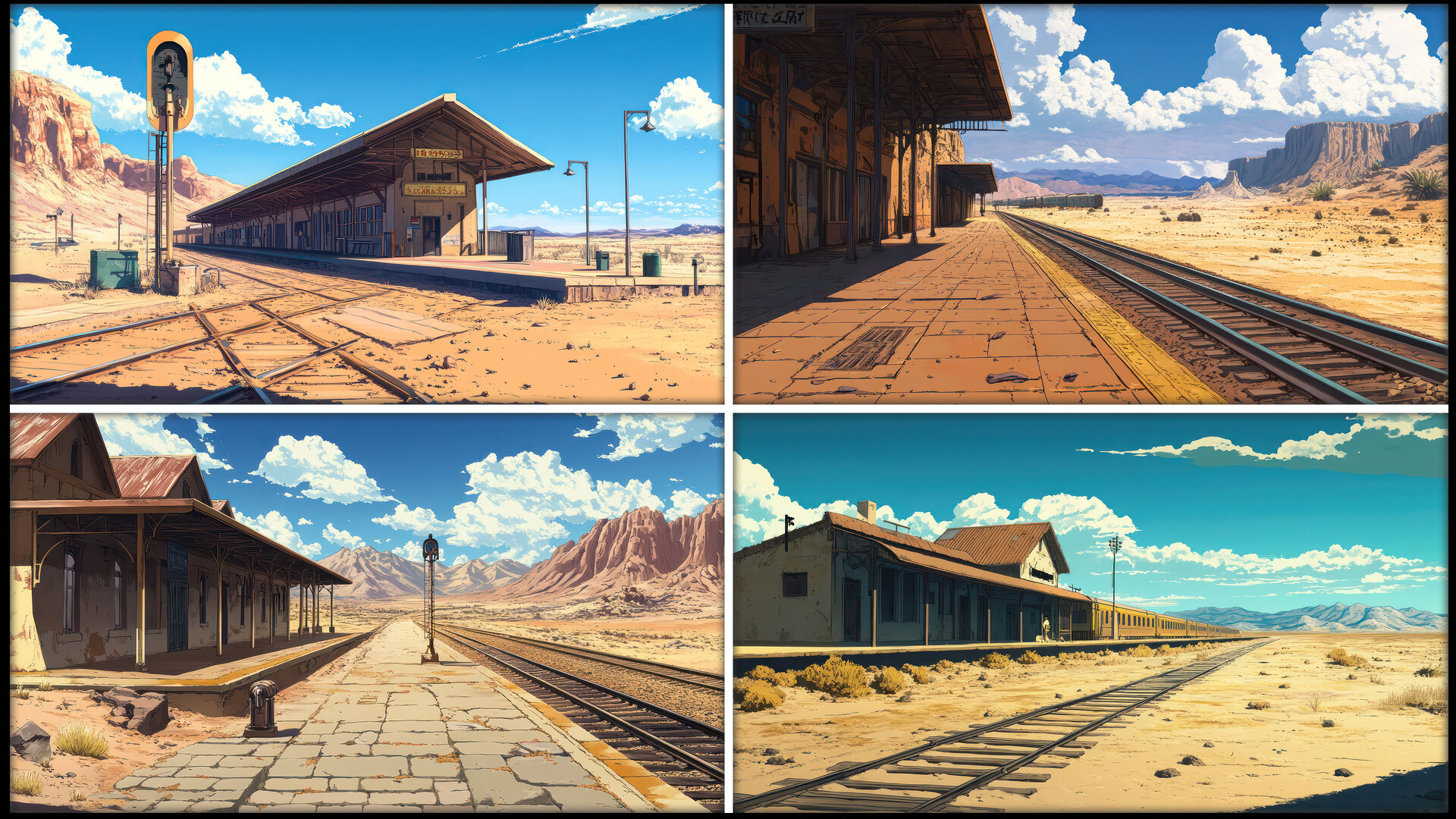 Ferial Concept - 🔹200 Desert Train Station - Anime Concept Reference ...