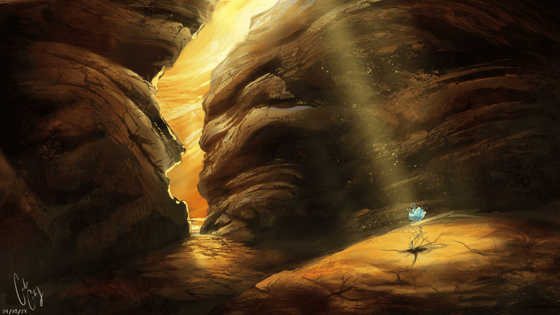 ArtStation - Hidden Cave Path Concept Art