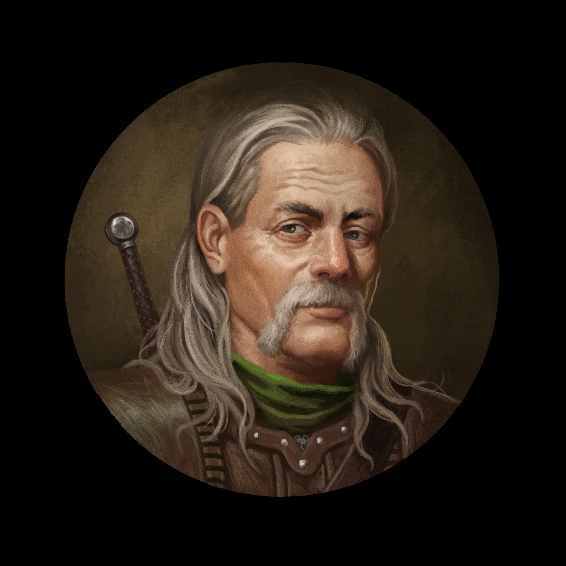 ArtStation - Old Fighter DnD Portrait