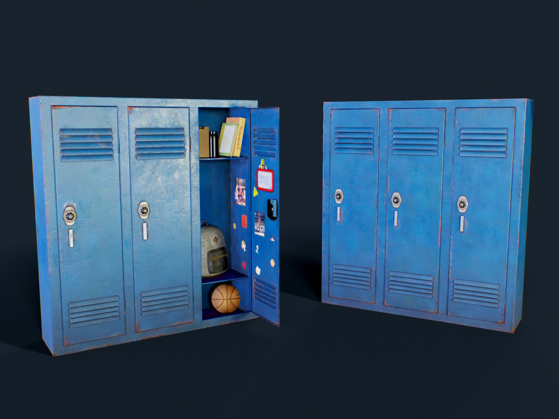 ArtStation - School lockers