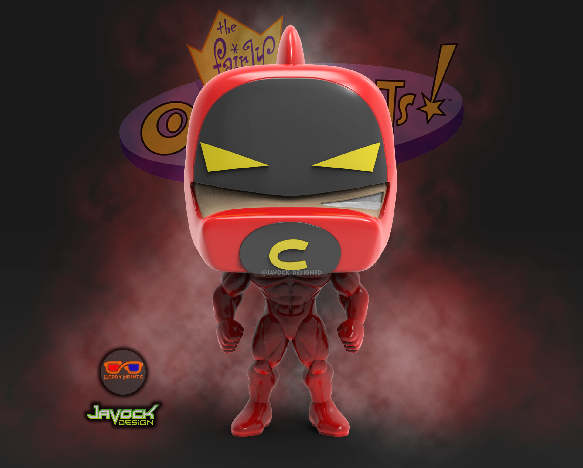 ArtStation - Crimson Chin - The Fairly Odd Parents Funko Pop Custom