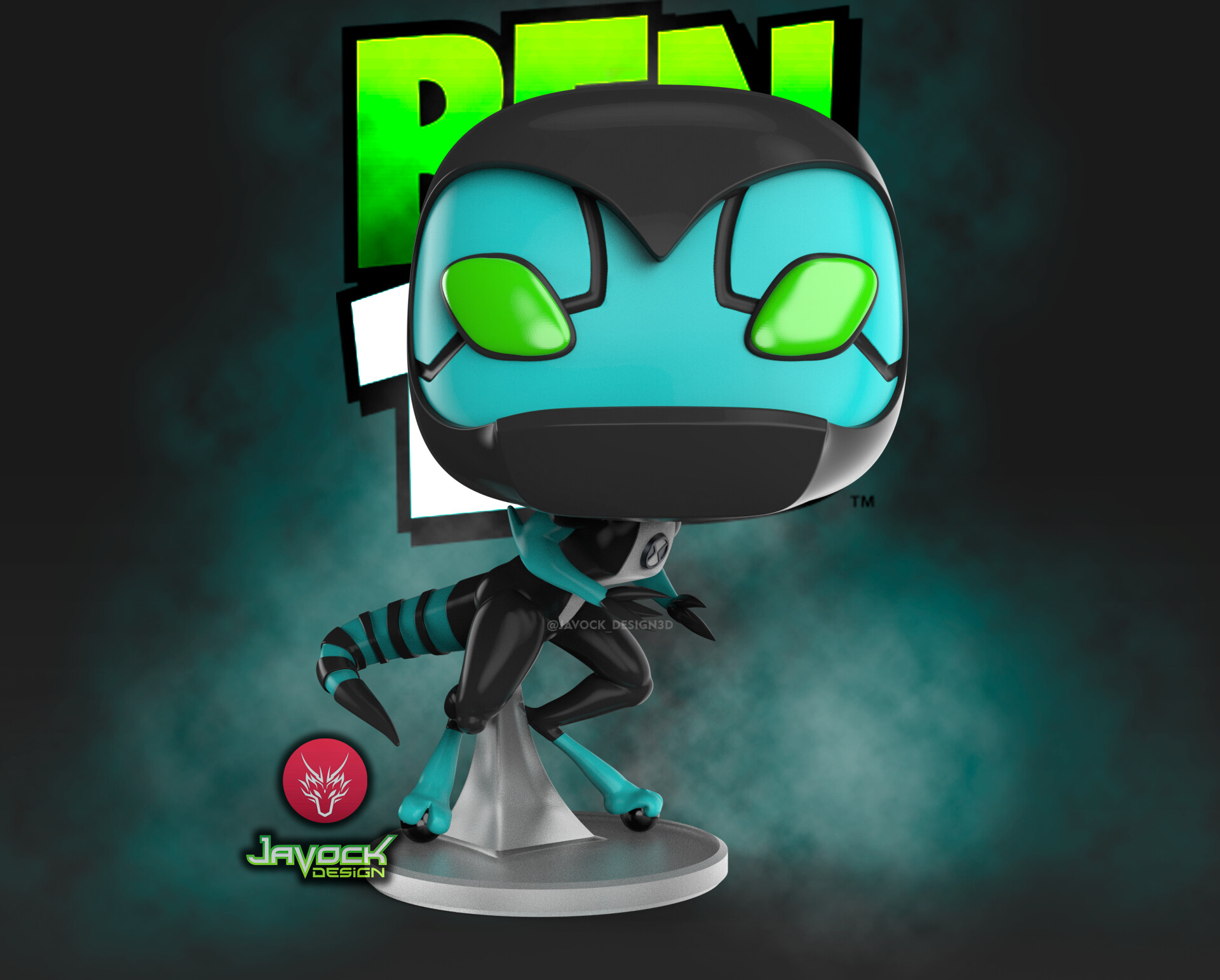 ArtStation - XLR8 - Ben 10 Funko Pop Custom