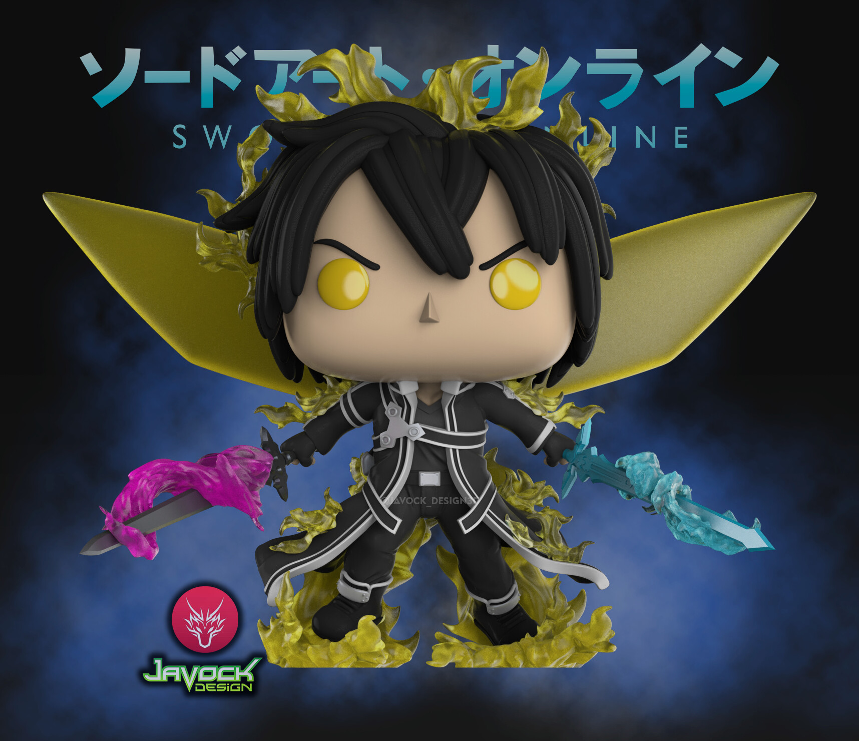 ArtStation - Kirito - Sword Art Online Funko pop Custom