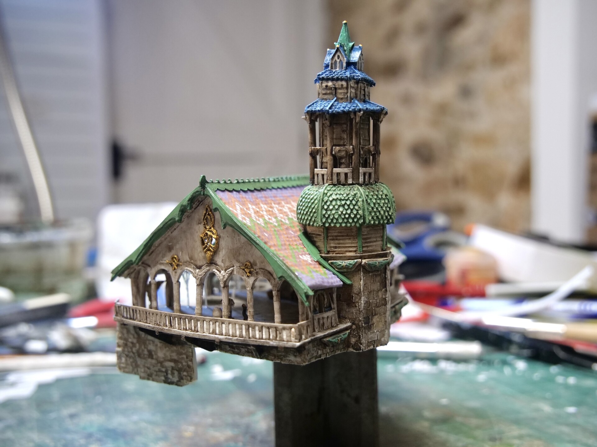 Jamie Lord - Rivendell River Hall miniature from The Lord of the Rings