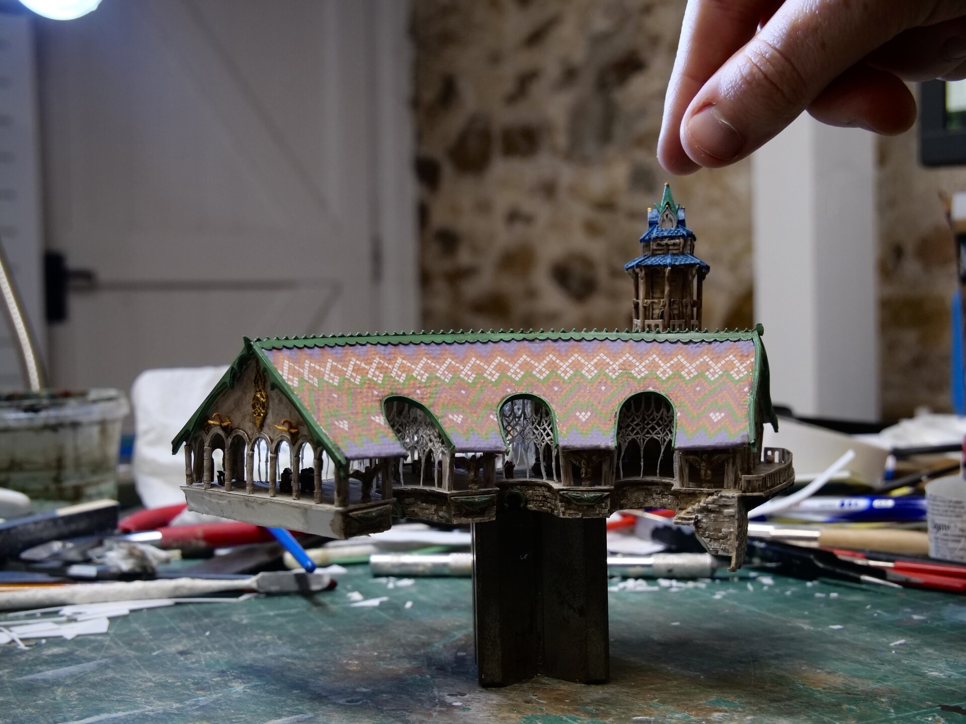 Jamie Lord - Rivendell River Hall miniature from The Lord of the Rings