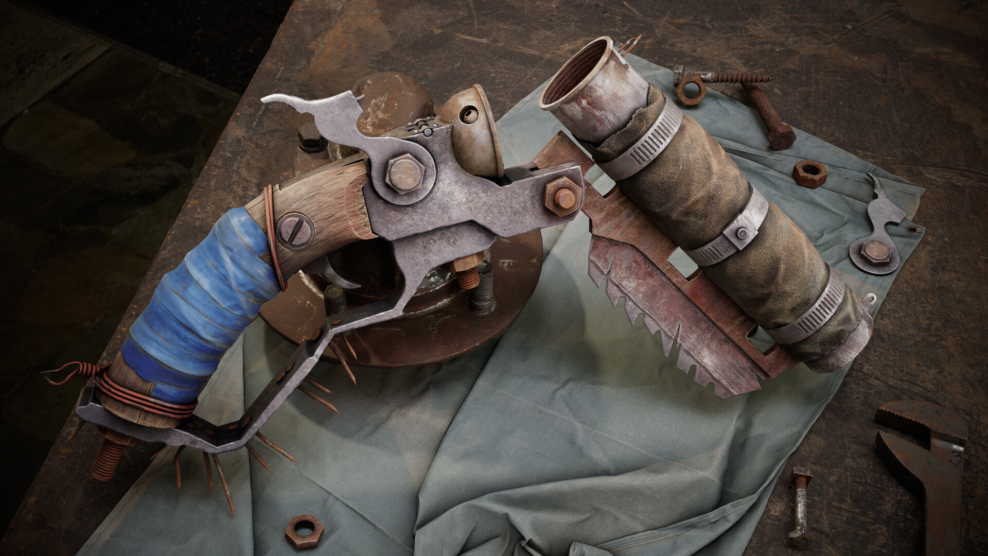 ArtStation - Handmade Pipe Gun