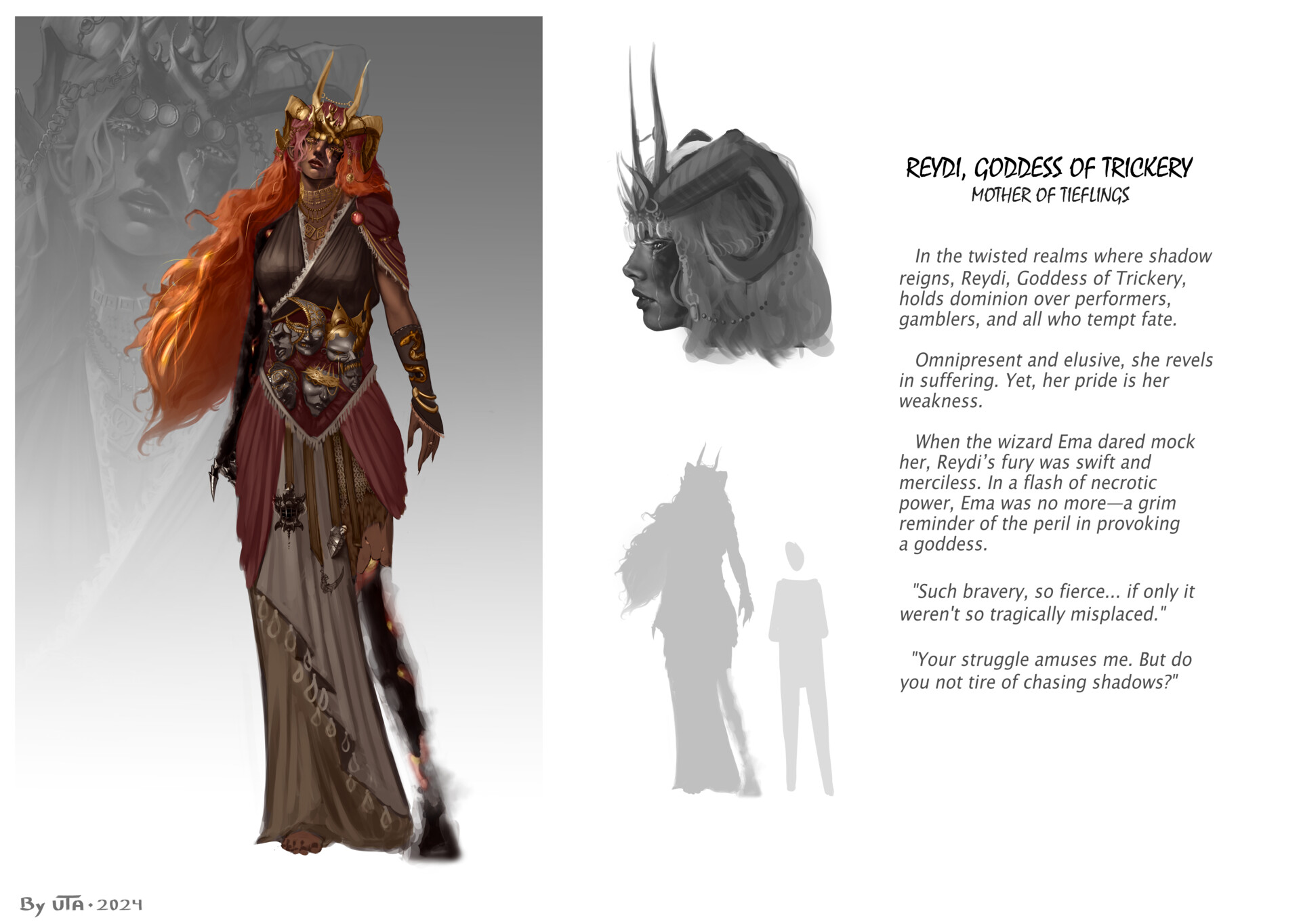 ArtStation - Reydi, Goddess of Trickery and Mother of Tieflings ...