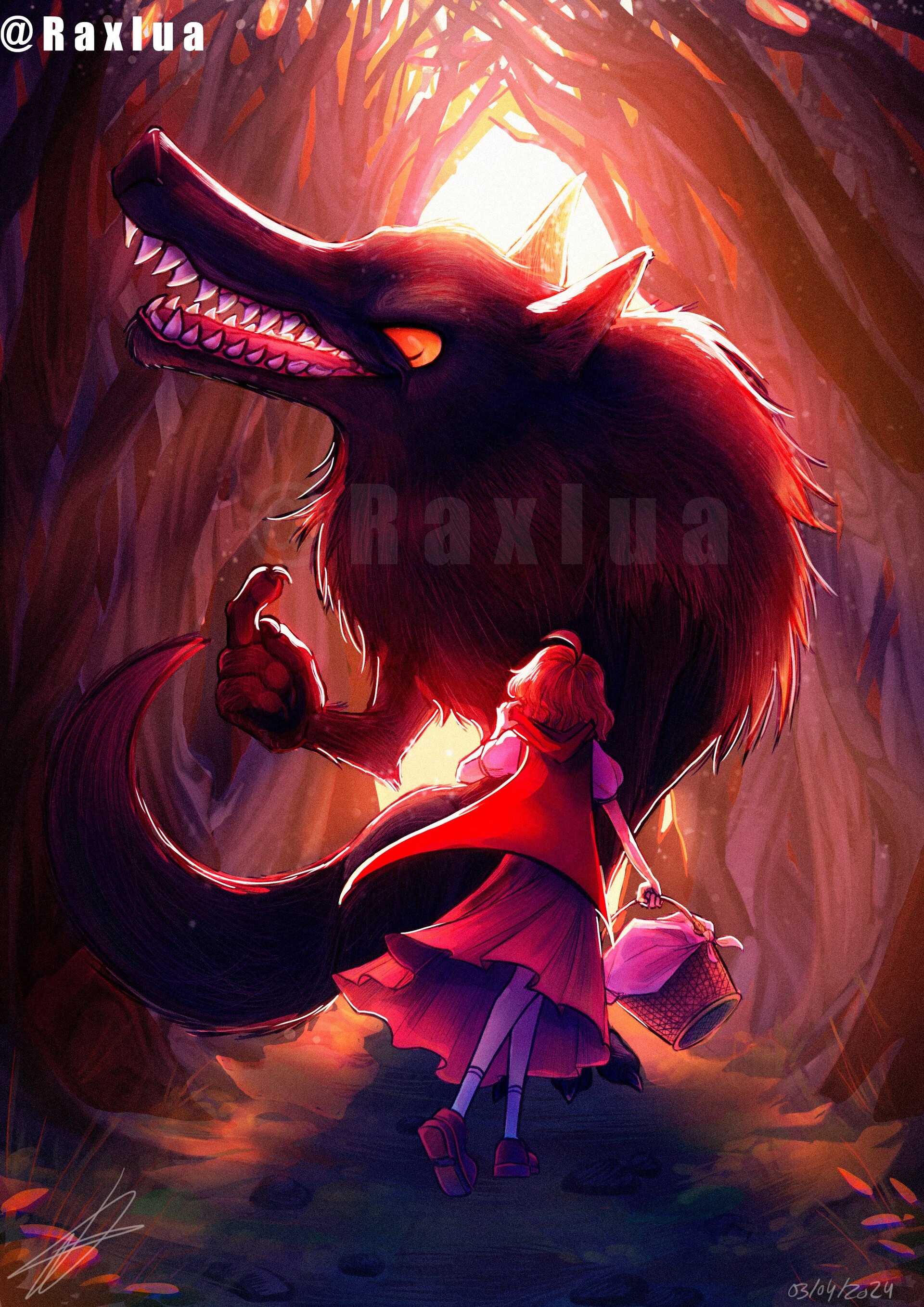 ArtStation - Where are you going little red riding hood?